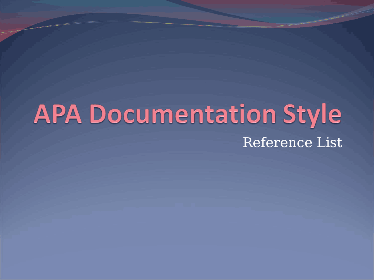 APA Reference Masterlist - Docsity