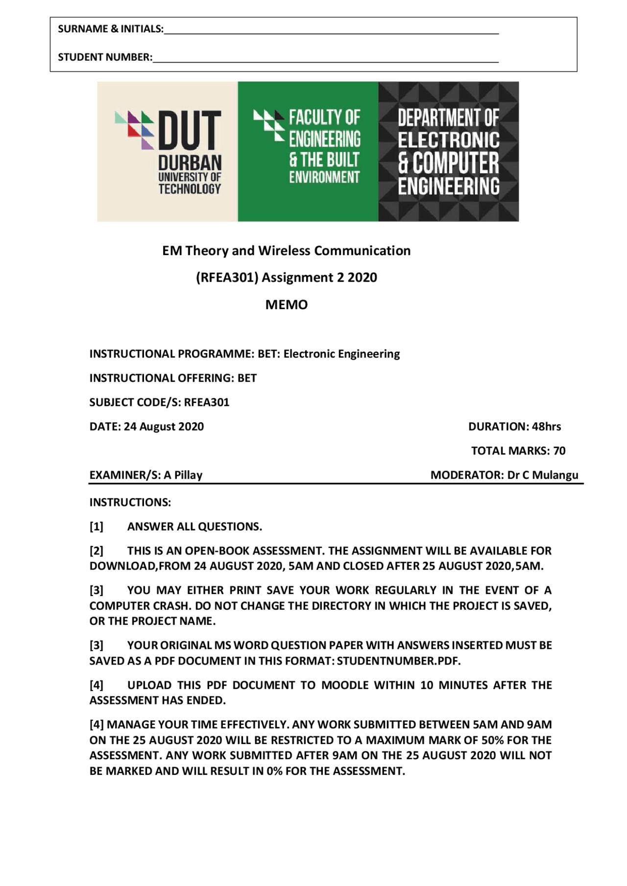 Exam For Communication Engineering Exams Communications Engineering