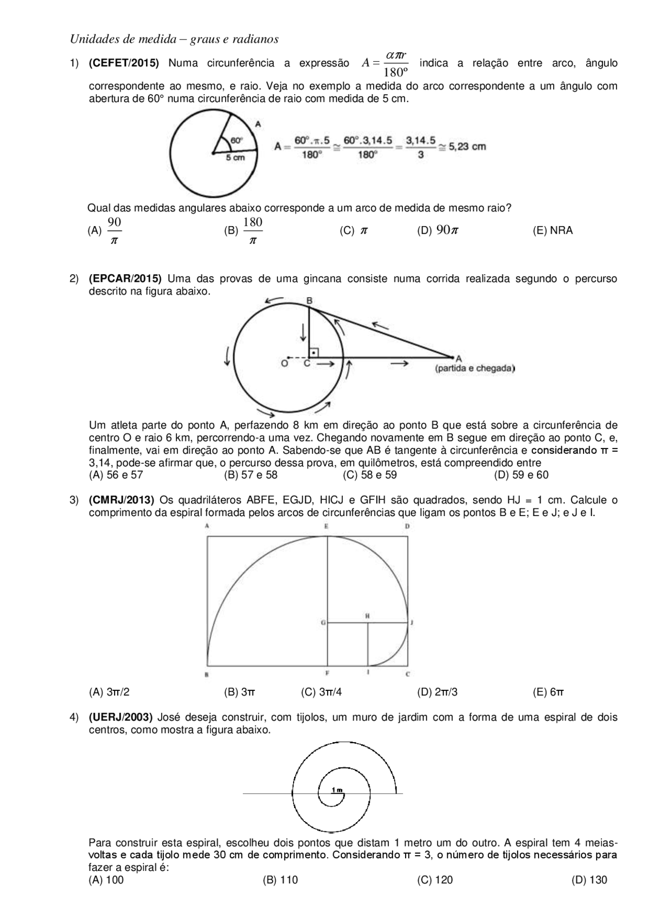 Exercícios De Matemática Para Ensino Médio Docsity
