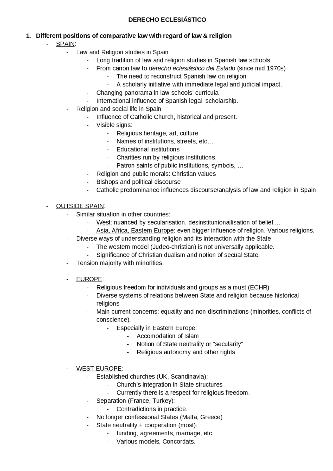 Resumenes Derecho Eclesiástico T 1 5 Docsity