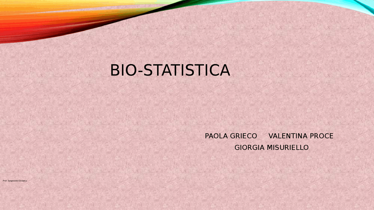 Biostatistica Senza Anova Docsity