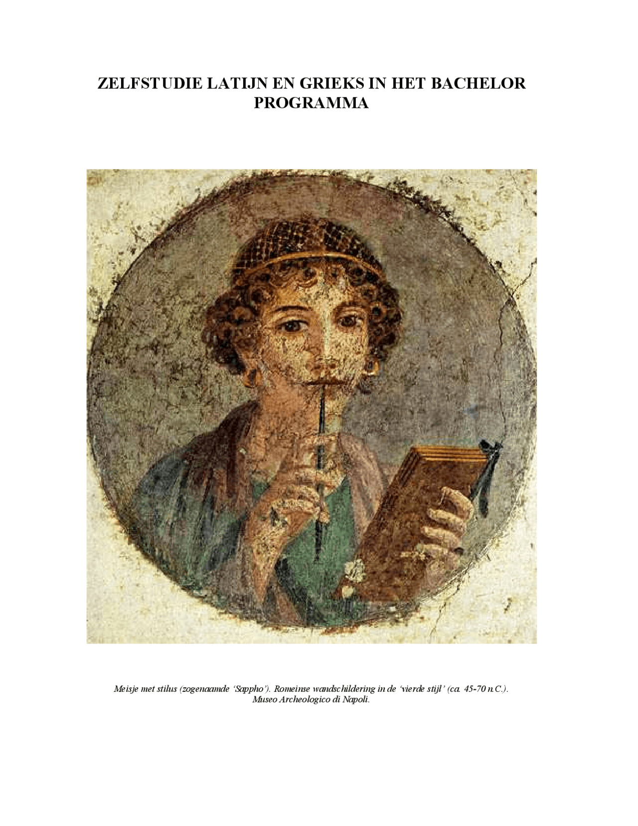 Zelfstudie Latijn en Grieks in het bachelor programma | Universiteit Leiden | Study Guides ...