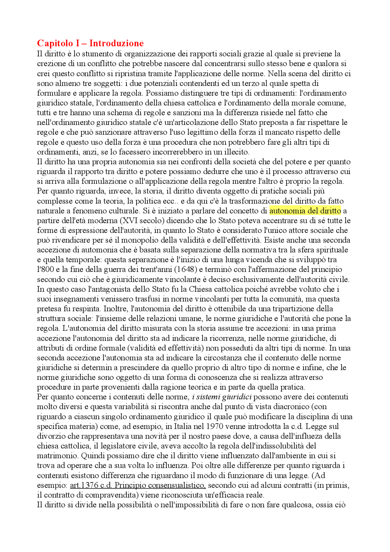 Sintesi Parte 3 Diritto Privato Docsity