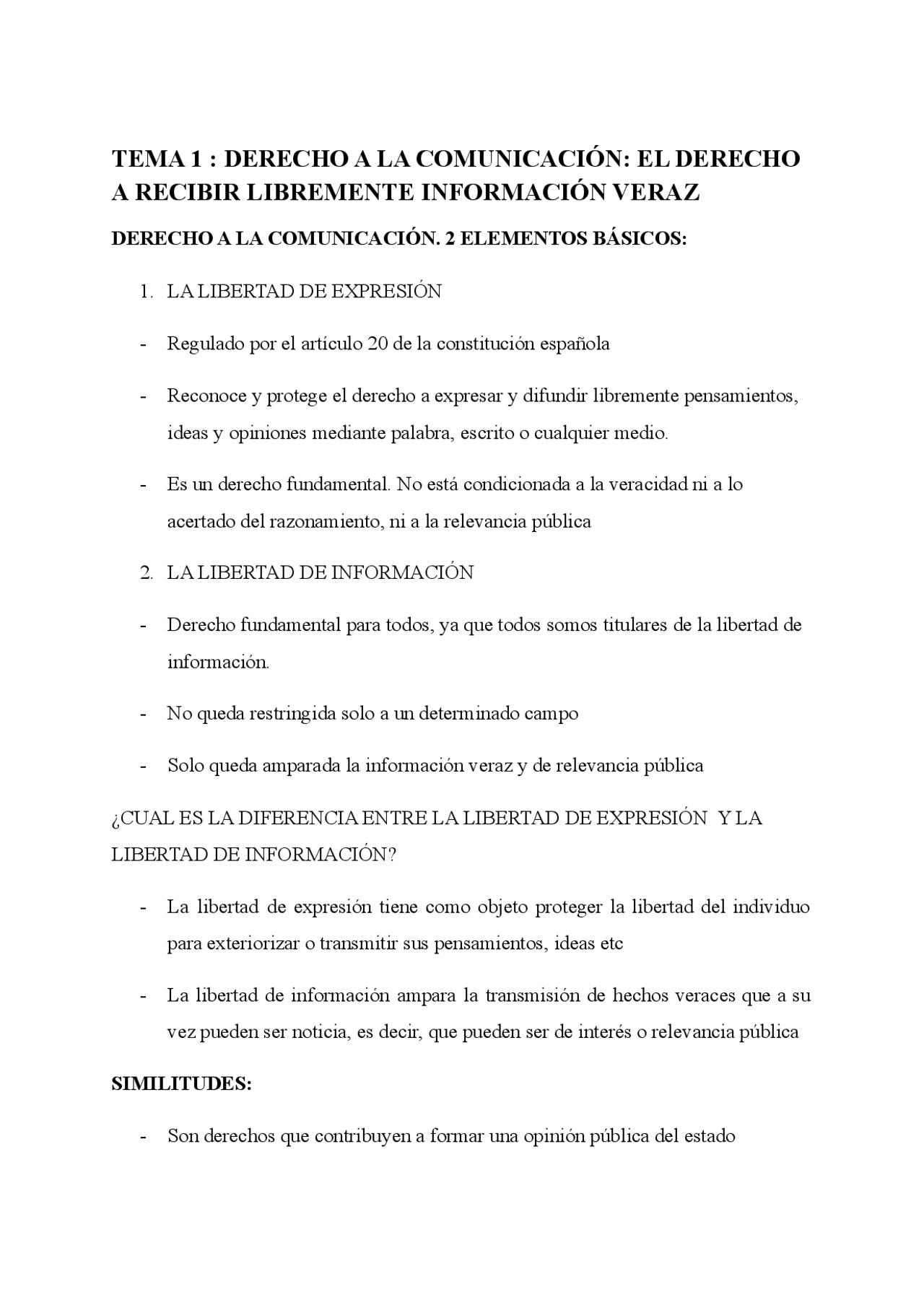 Apunts De Dret De La Comunicació Docsity