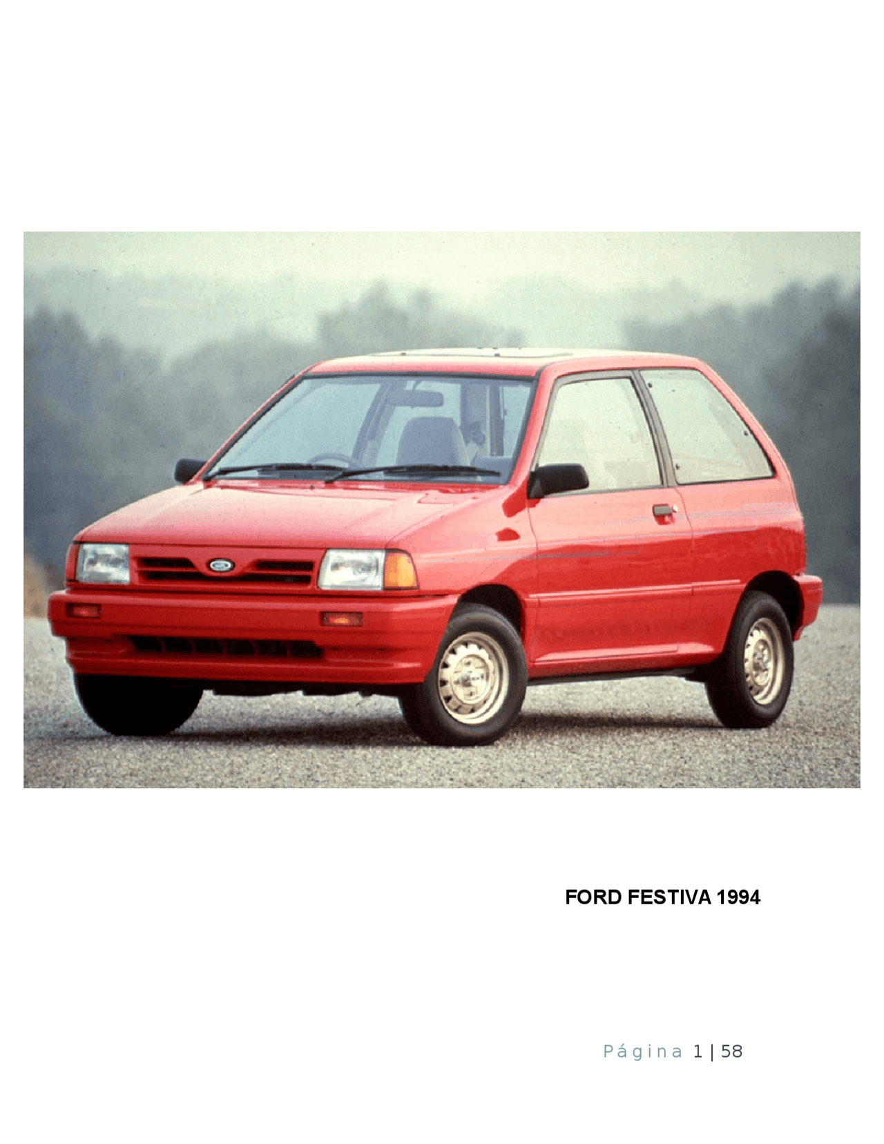 Ford festiva manual servicio | Apuntes de Mecánica - Docsity