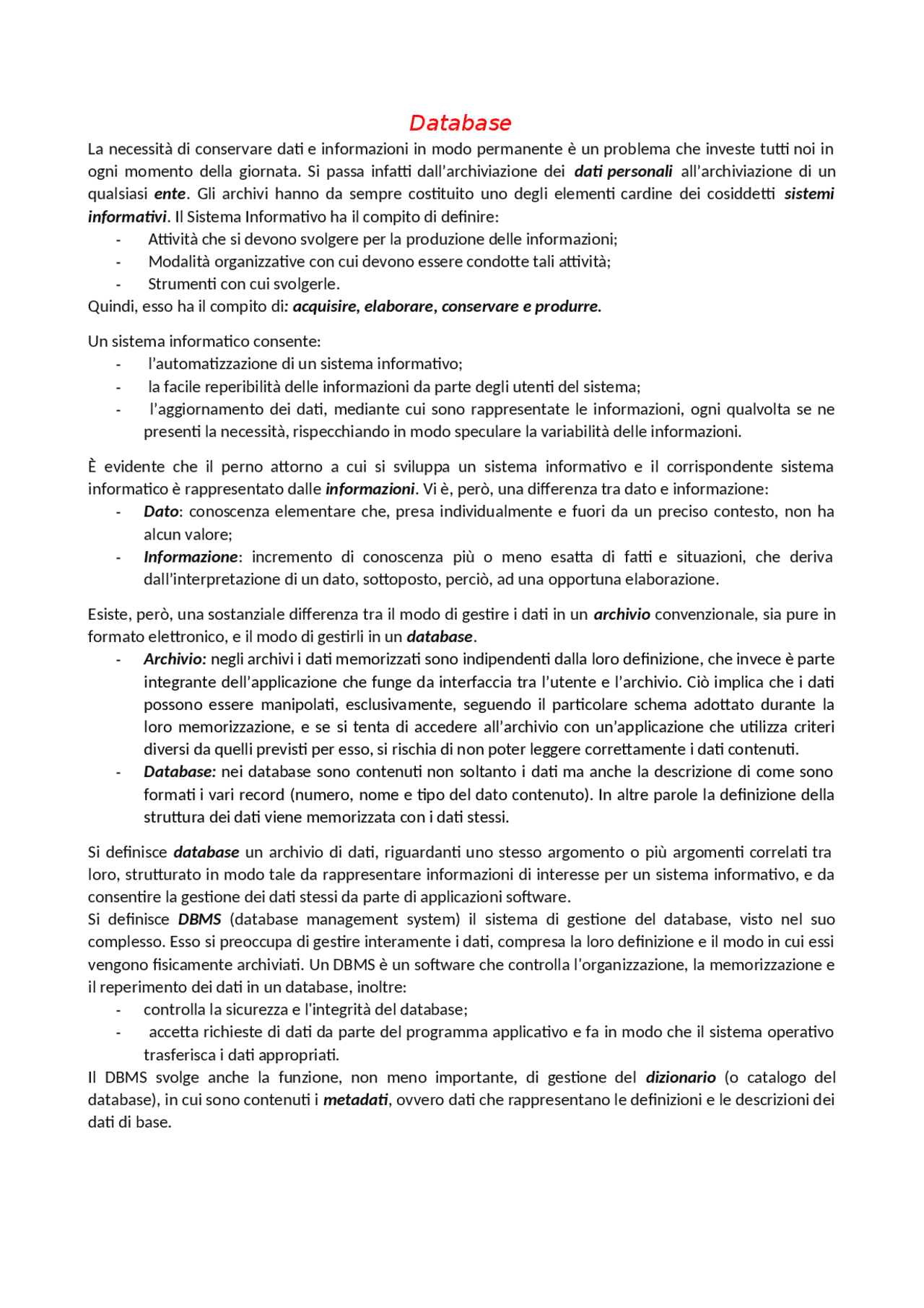 Database E Sicurezza Docsity