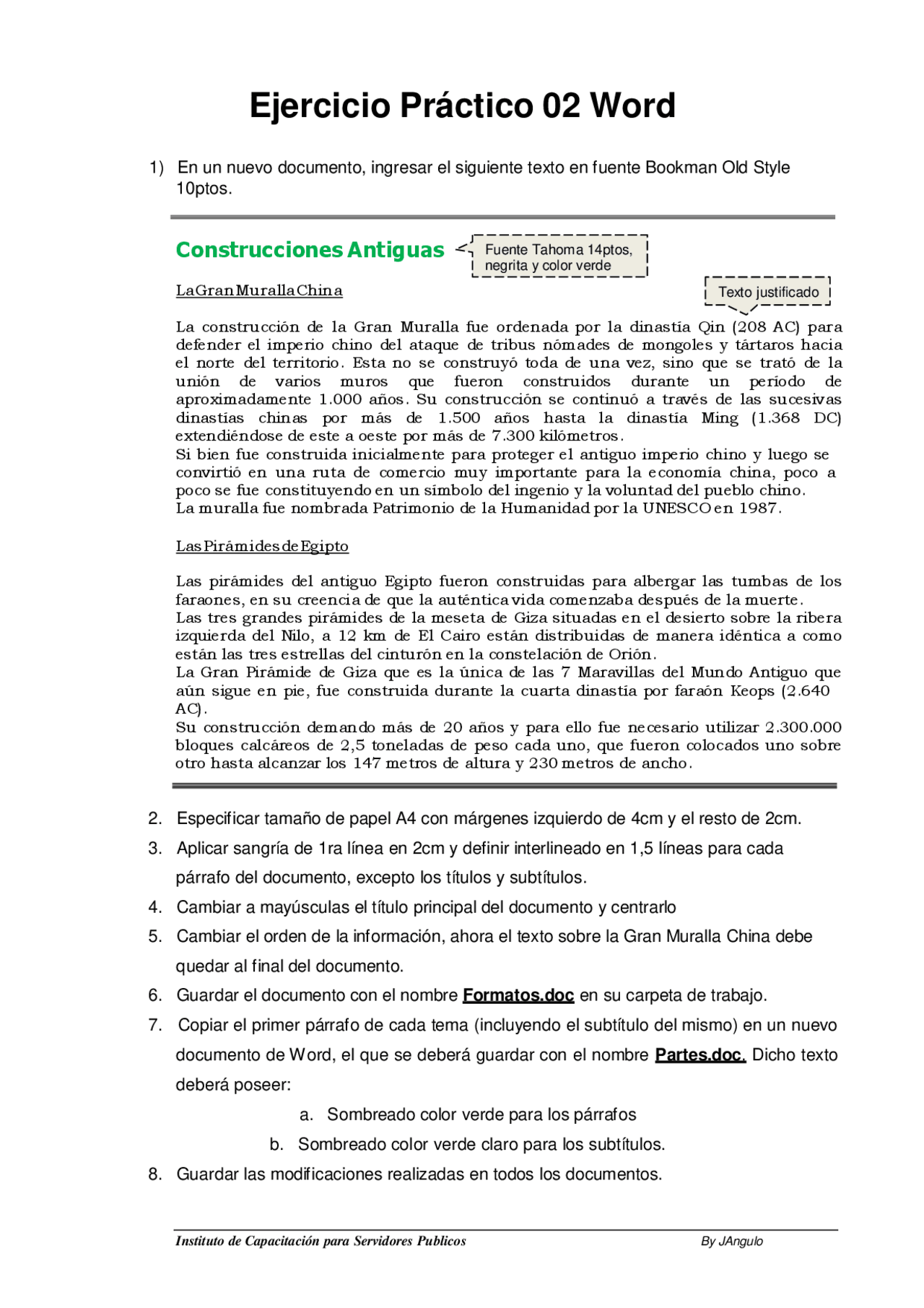 Practica de word basico | Ejercicios de Informática | Docsity Practica de word basico | Ejercicios de Informática | Docsity