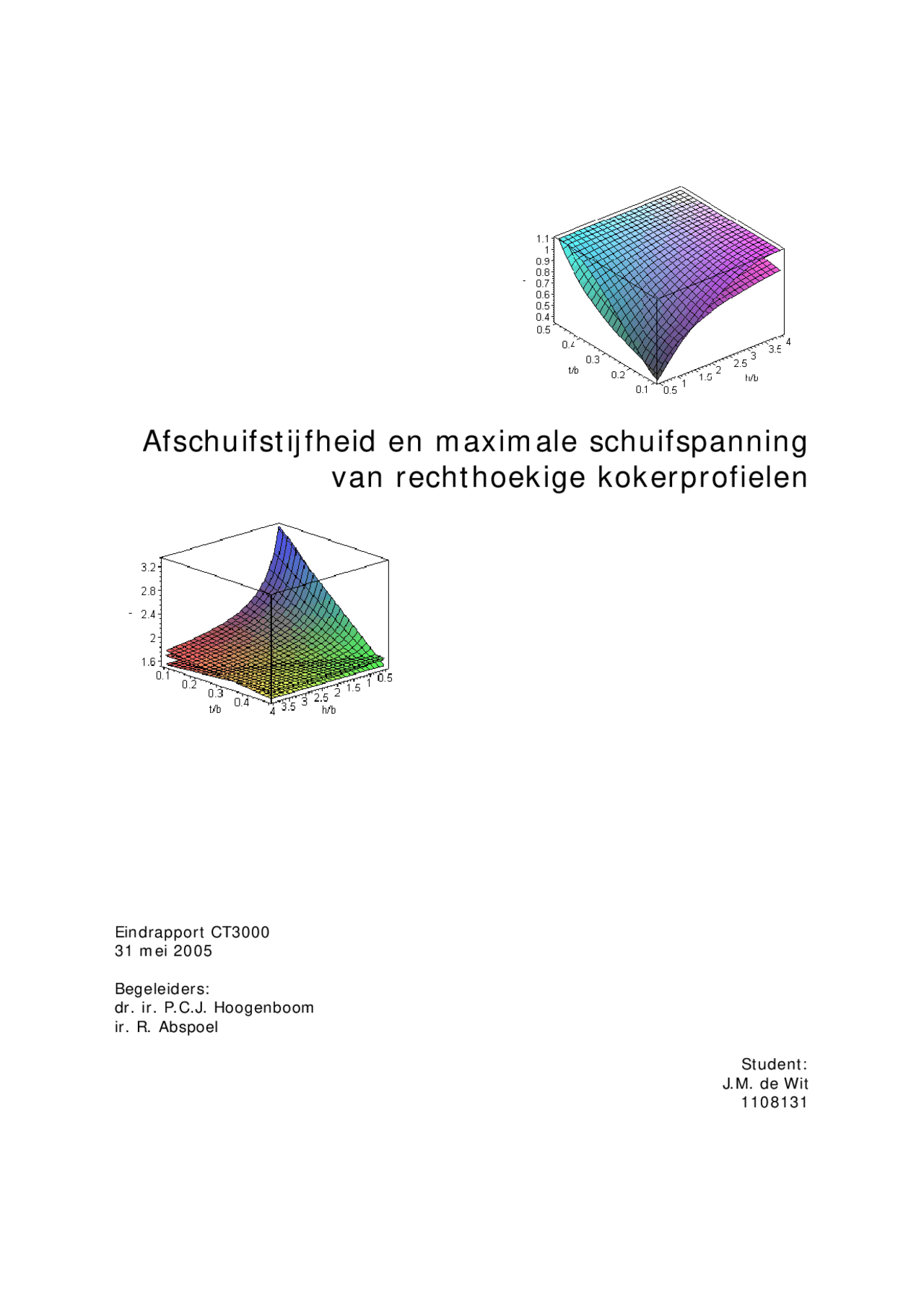 Afschuifstijfheid en maximale schuifspanning van rechthoekige ...