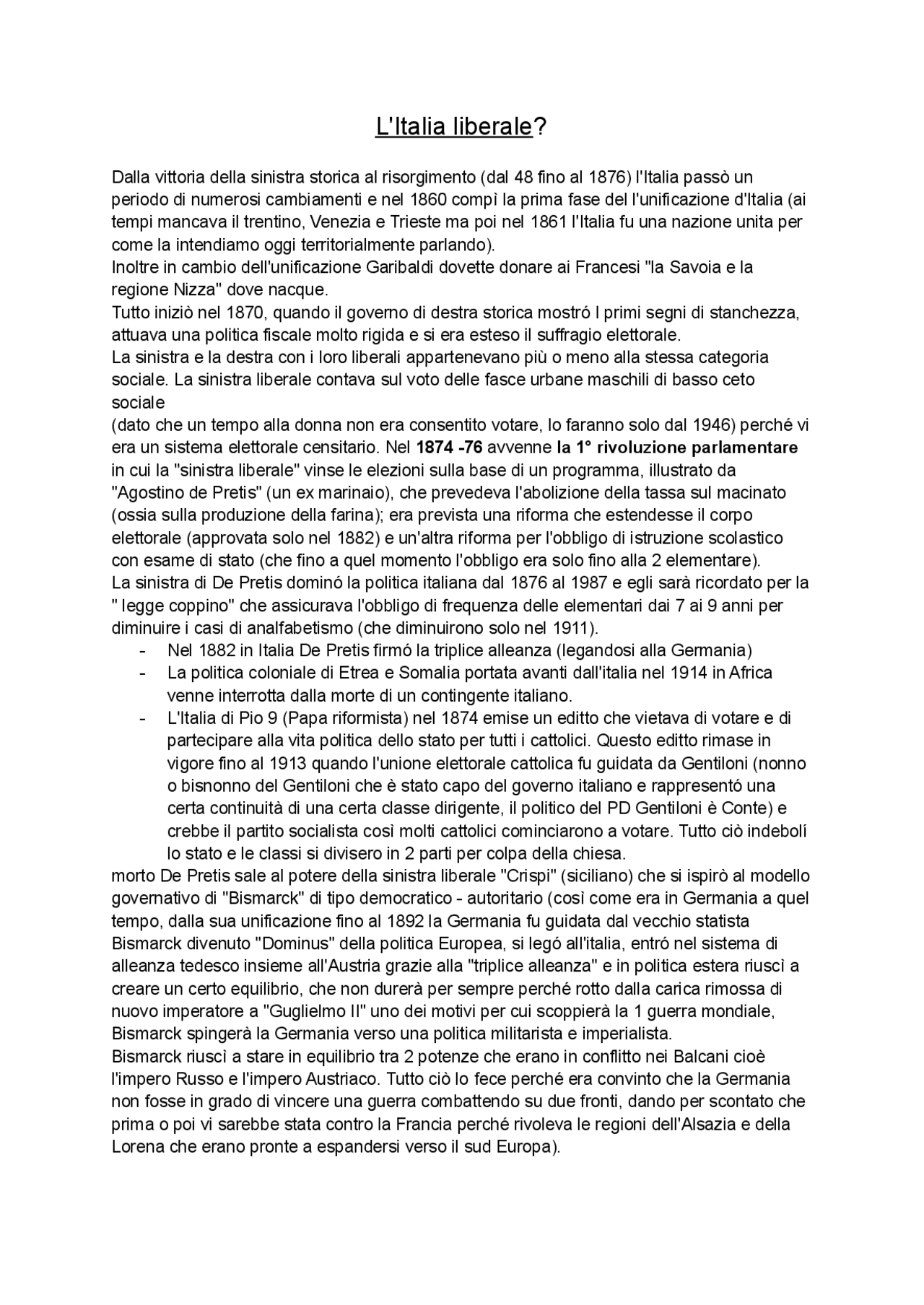 Processo Storico 2 E 3 Riassunto Docsity