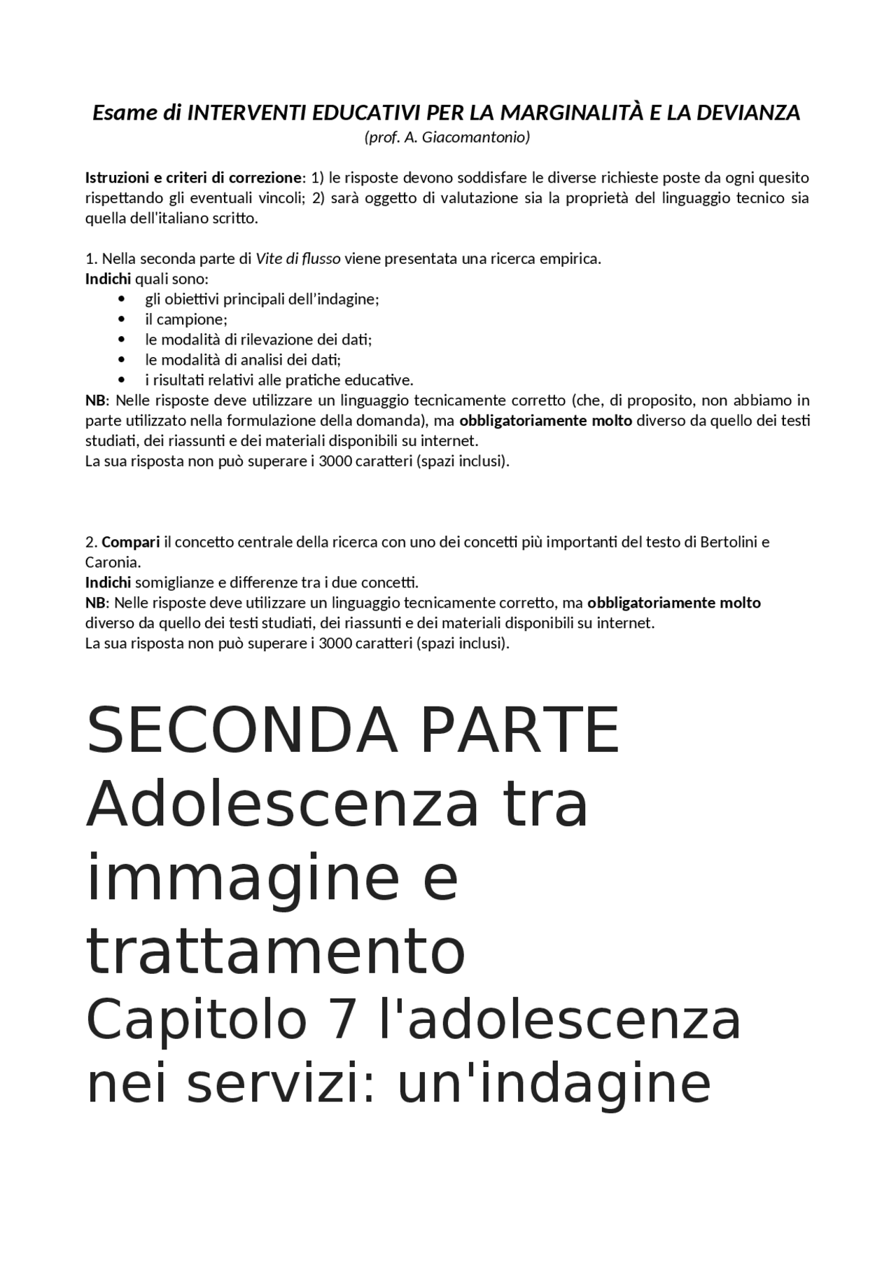 Marginalità E Devianza Prove Desame Di Sociologia Della Devianza