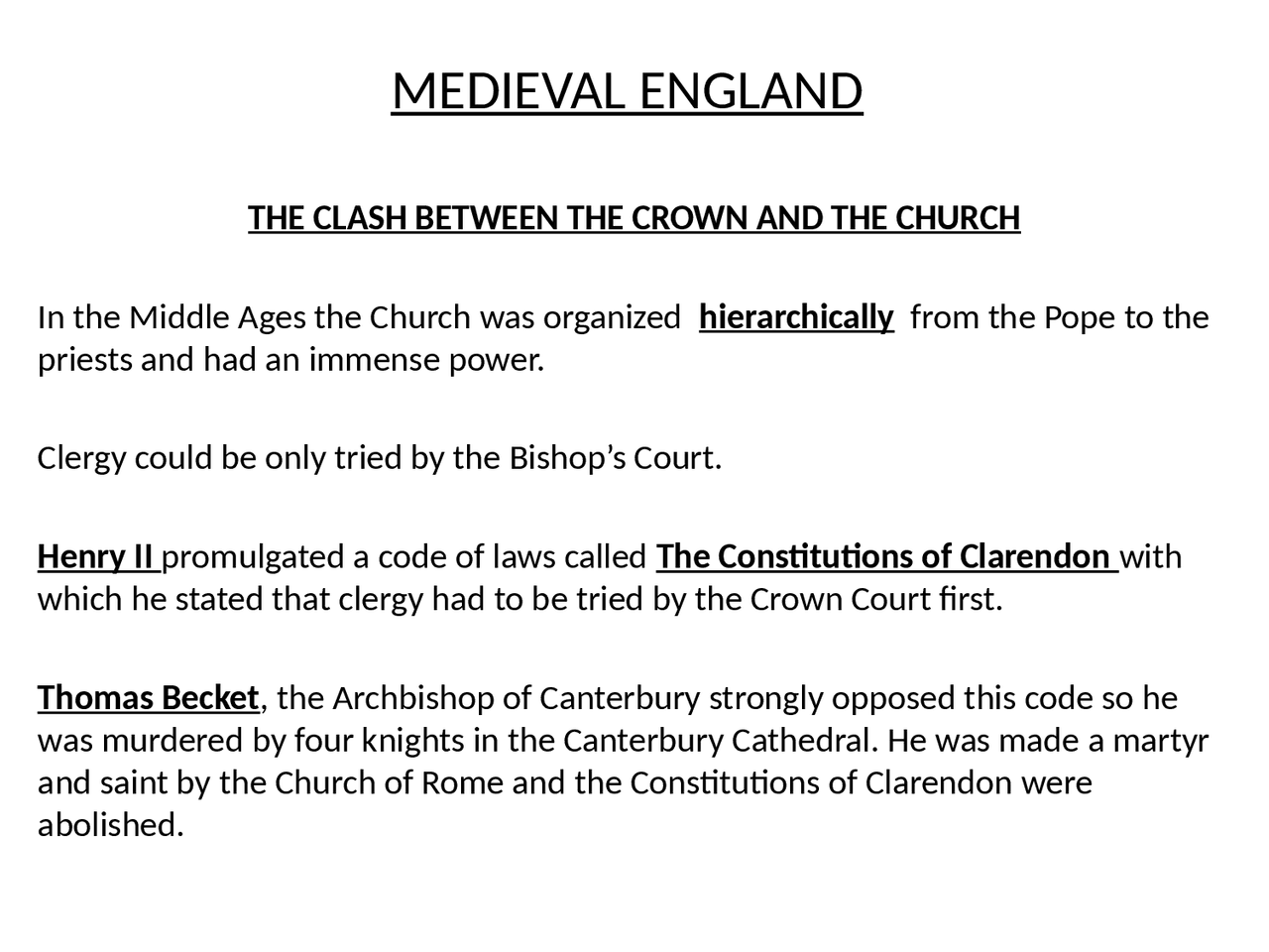 MEDIEVAL HISTORY - PowerPoint - Docsity