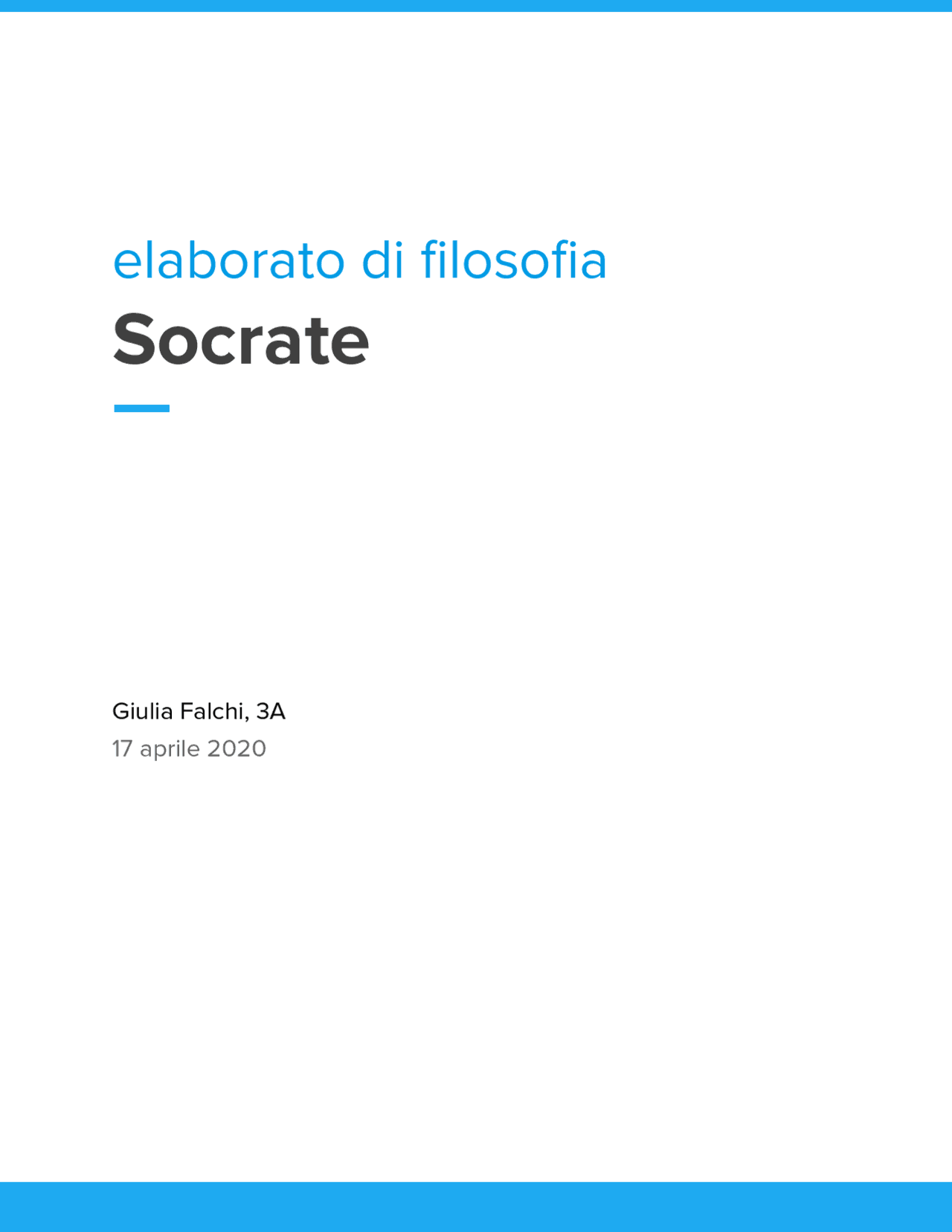 Elaborato su socrate - Docsity