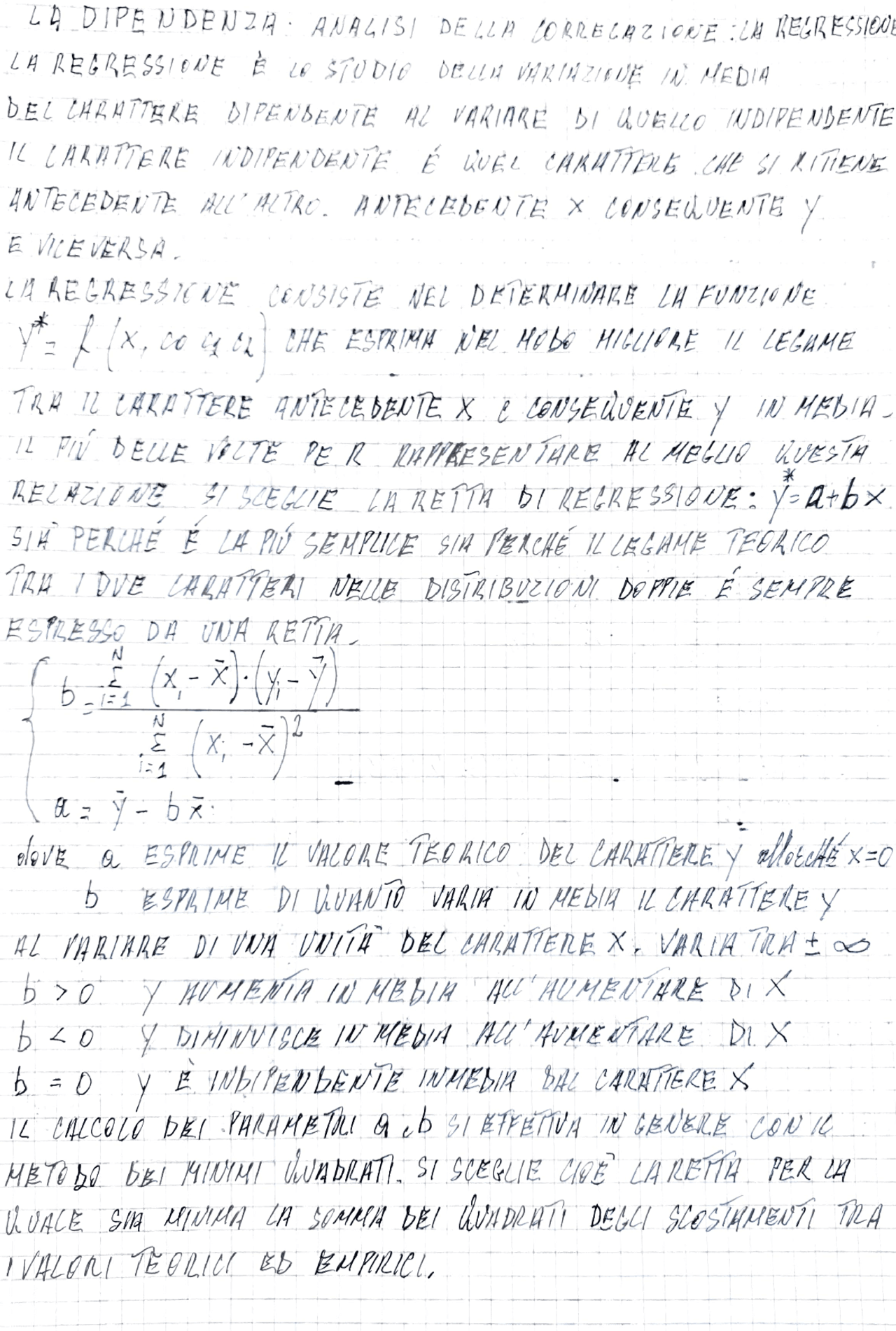 Analisi Della Dipendenza Regressione Docsity