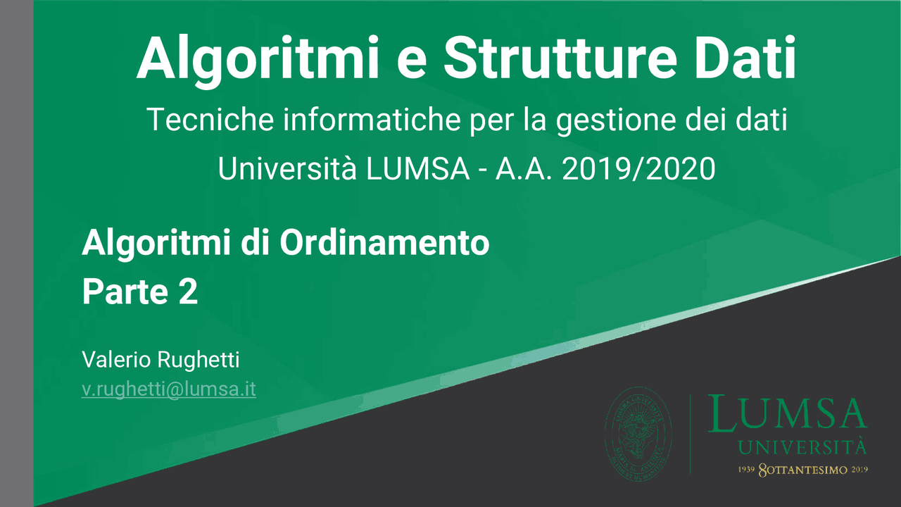 Algoritmidiordinamento Docsity
