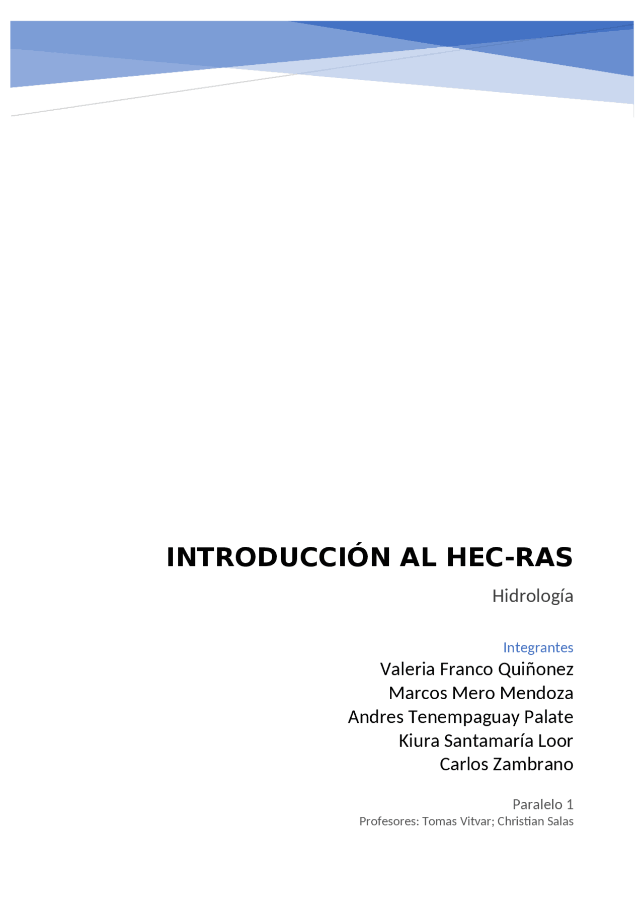Taller de uso de hec-ras - Docsity