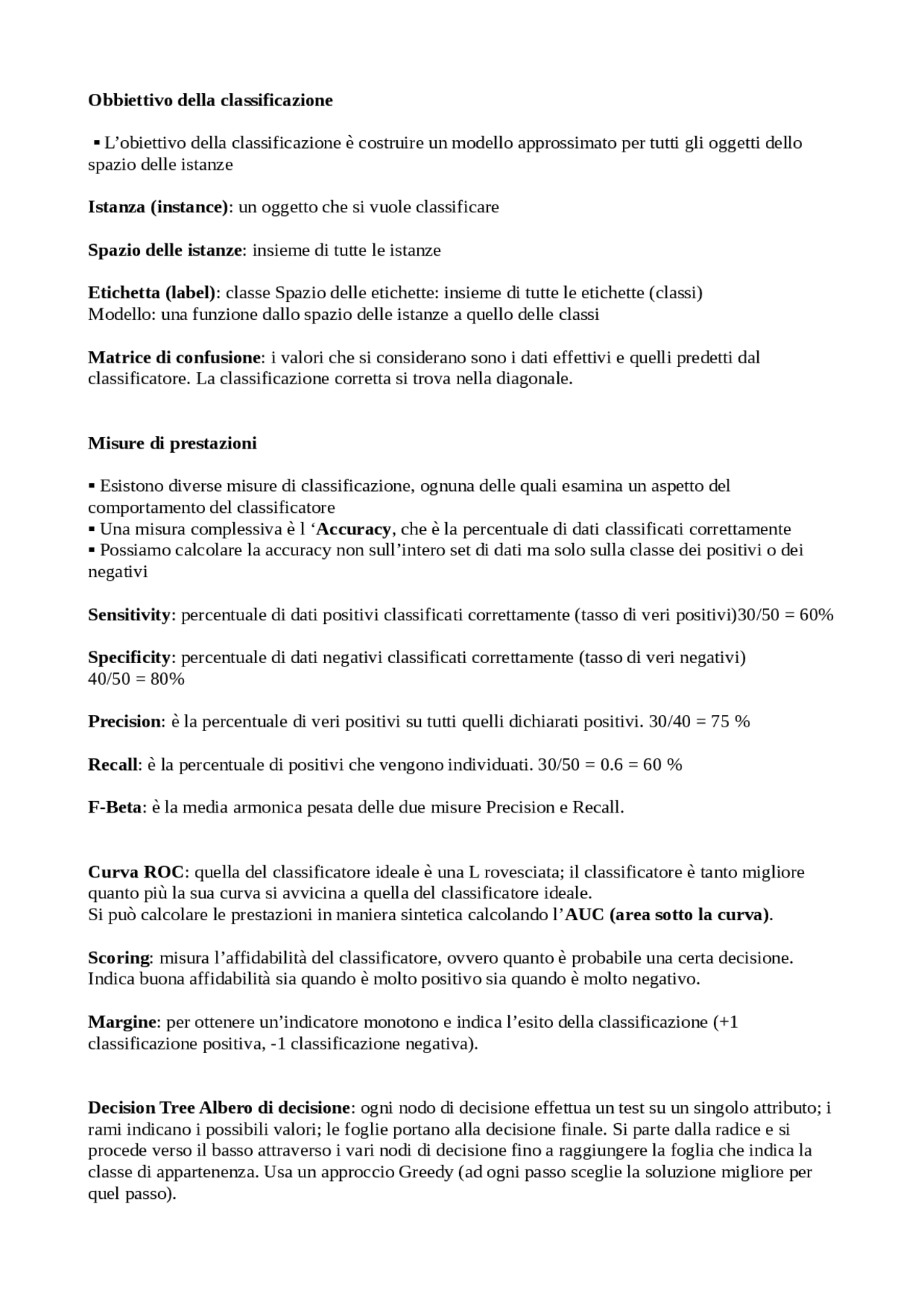 Riassunti artificial intellicenge & machine learning | Appunti di Tecniche Di Intelligenza ...