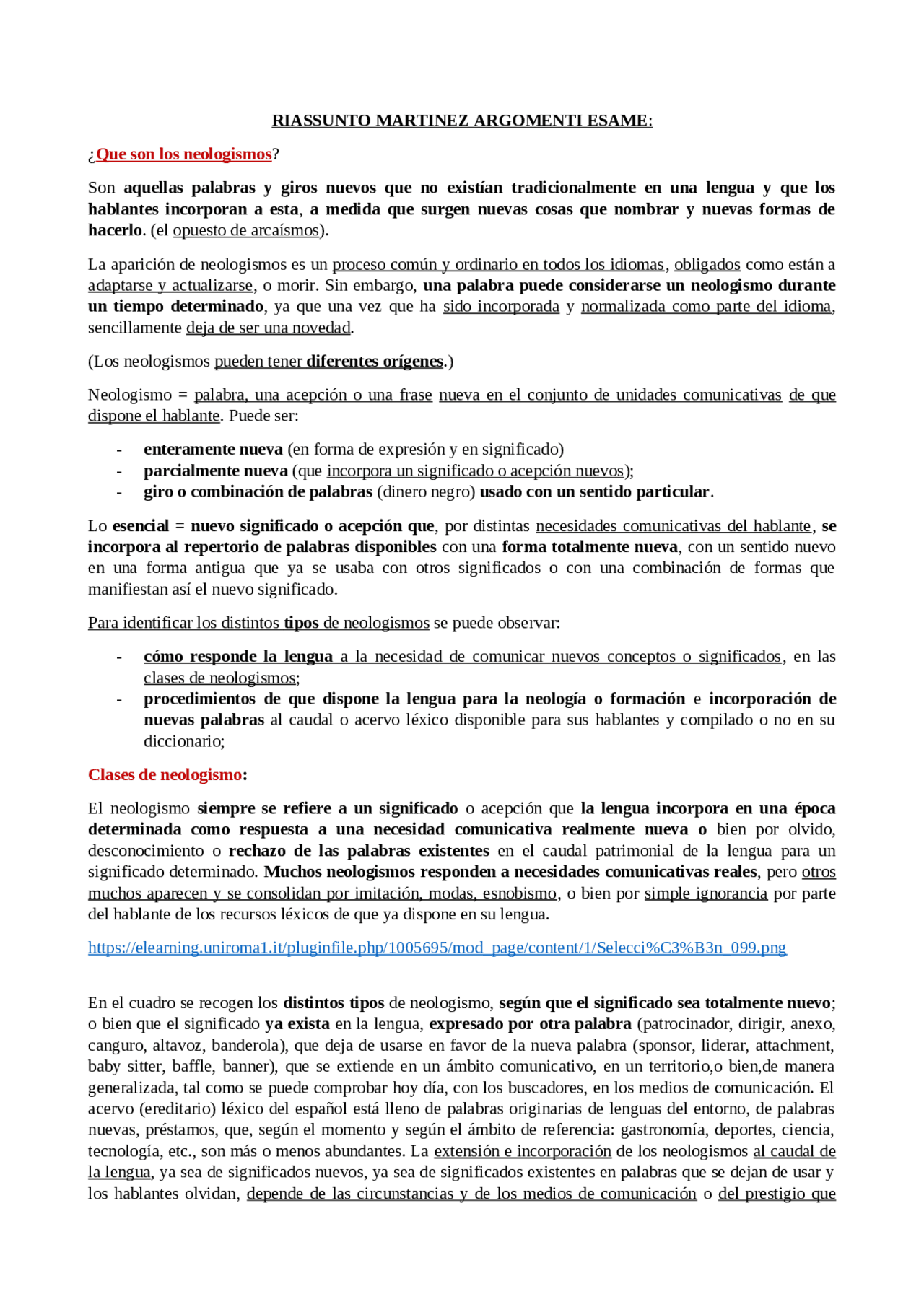 Riassunto Dispense Martinez Docsity