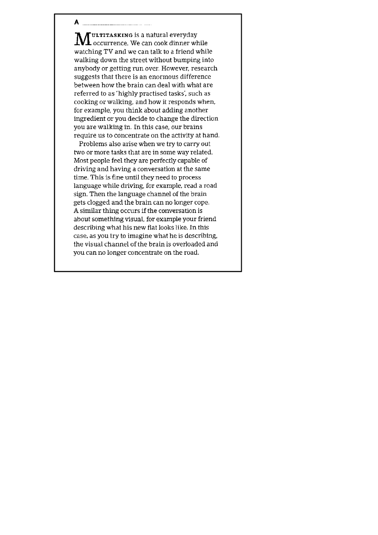 Reading English Text Advanced Docsity