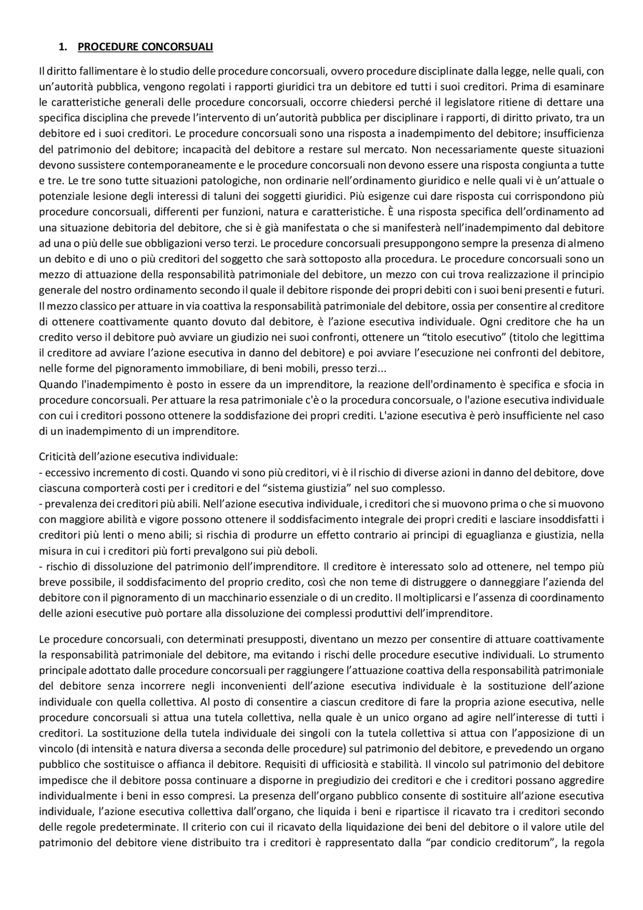 Diritto Fallimentare Unimercatorum Docsity