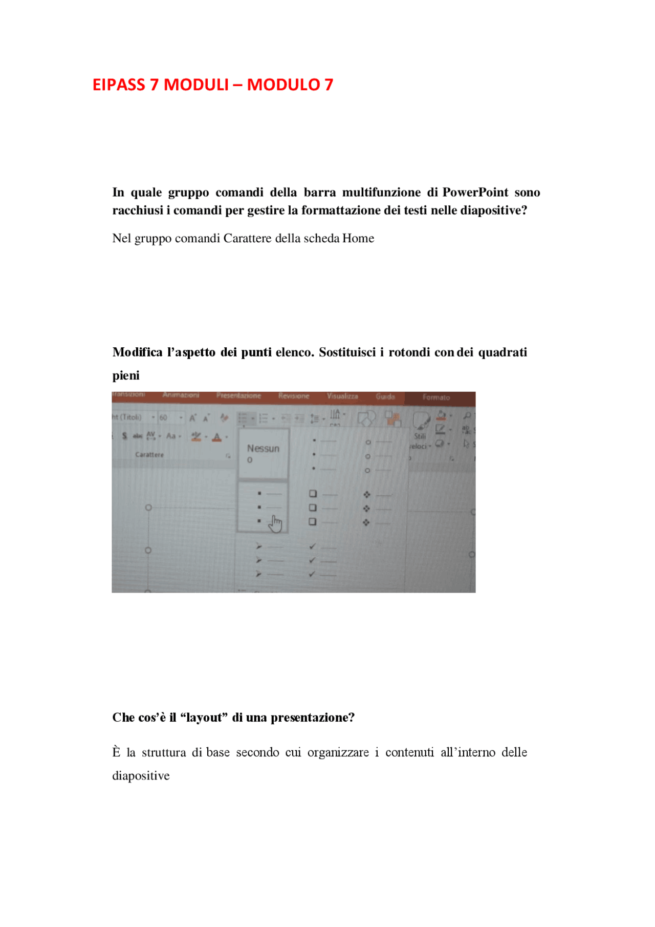 Eipass 7 Moduli Modulo 7 Docsity