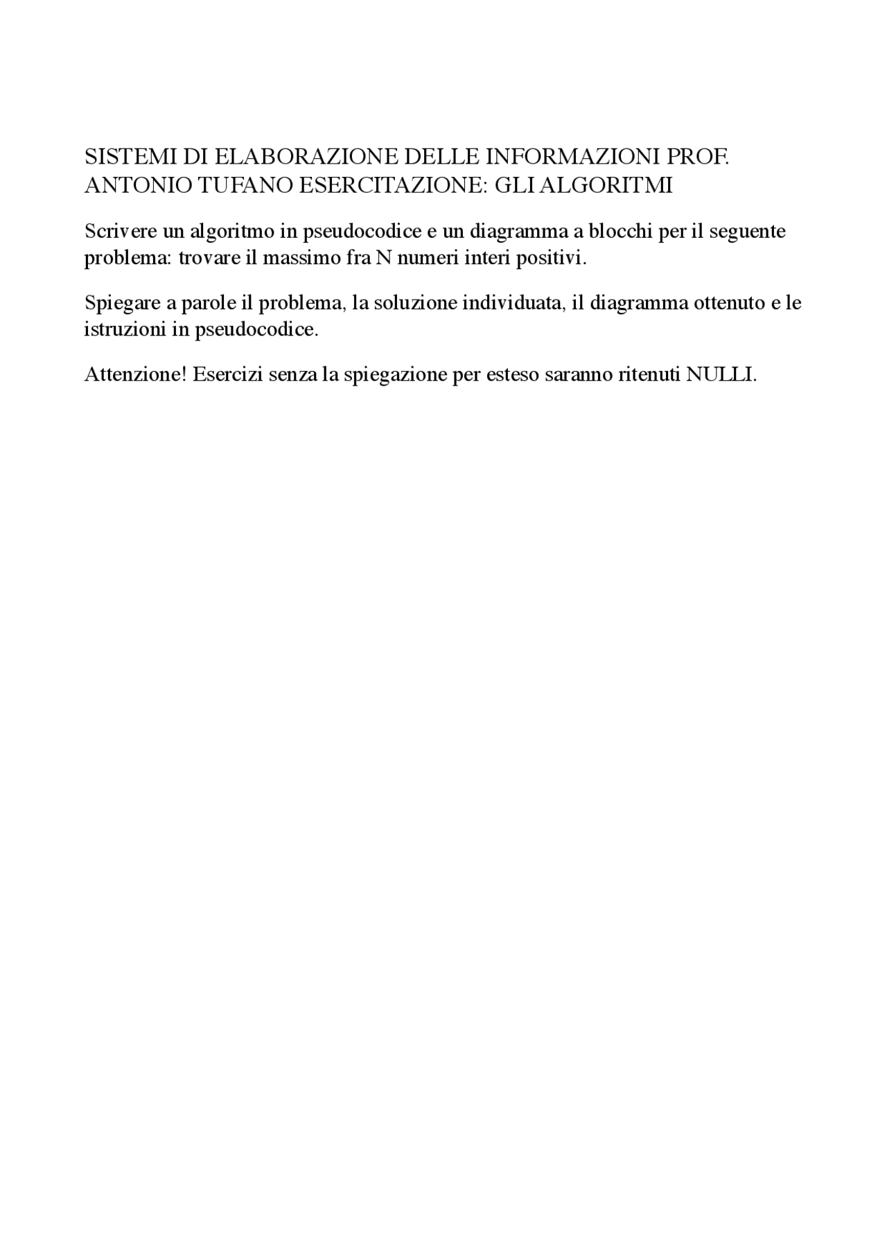 Elaborato Gli Algoritmi Ingegneria Civile Pegaso Informatica Docsity