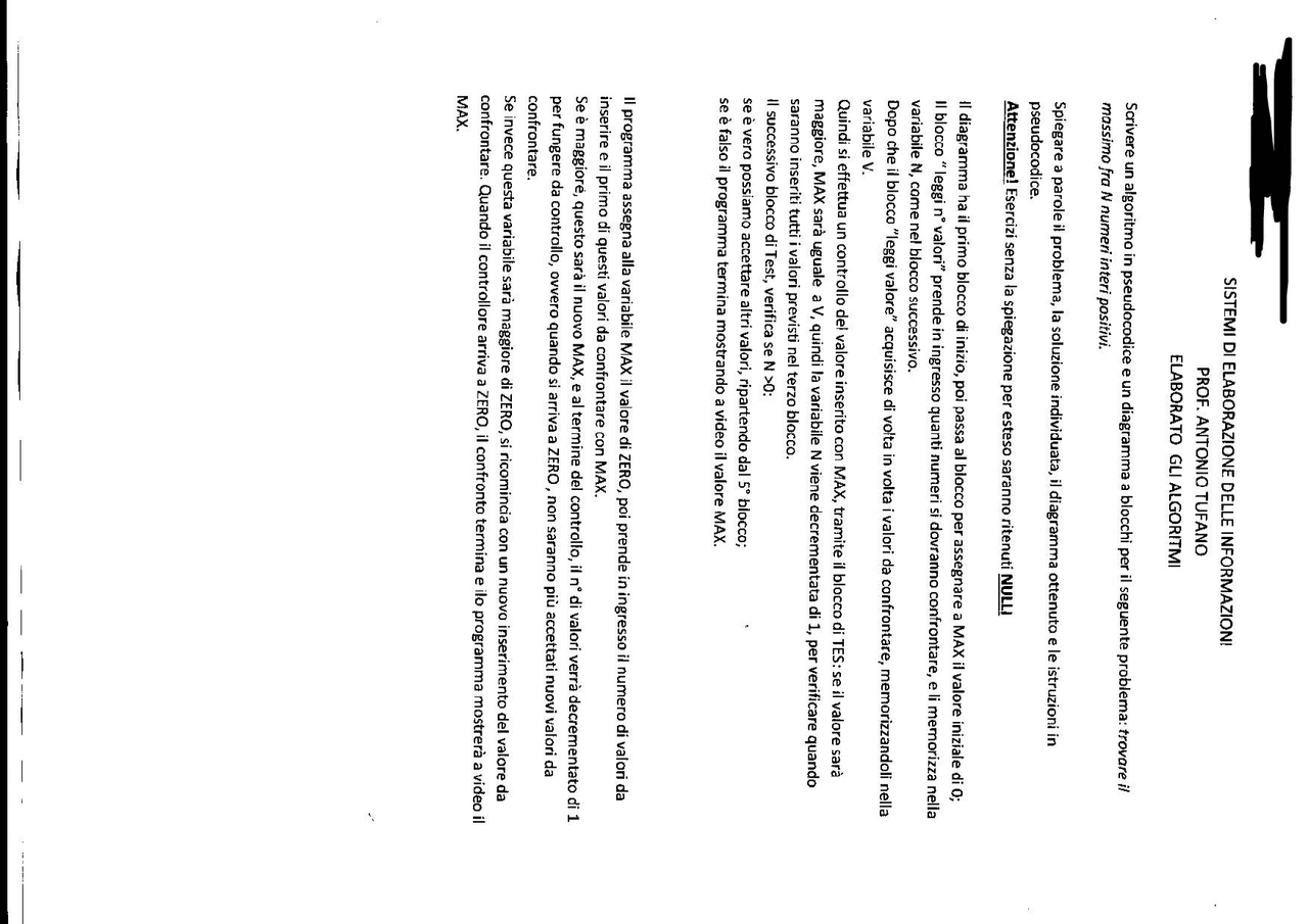 Elaborato Algoritmo In Pseudocodice E Schemi A Blocchi Docsity