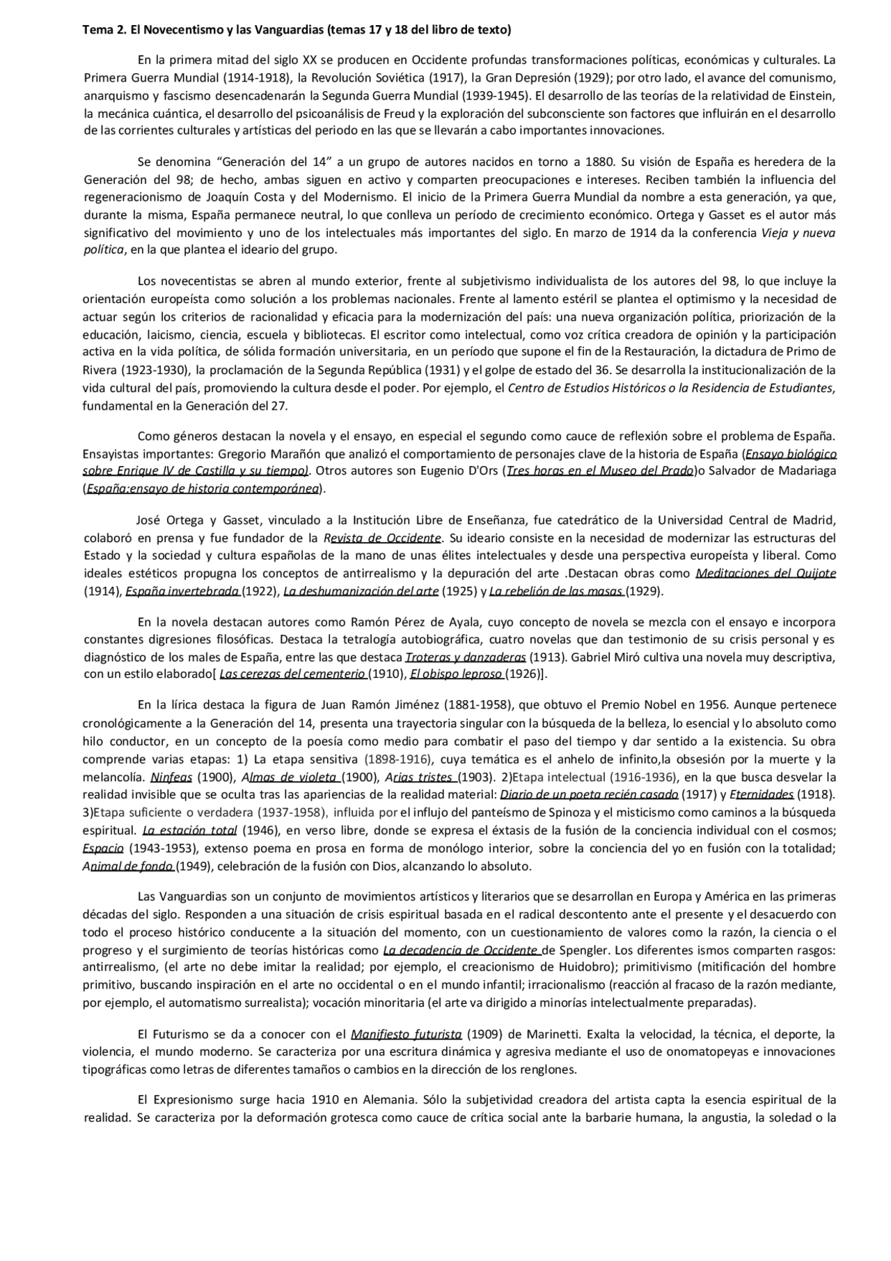 Literatura Evau 2 Bach Docsity