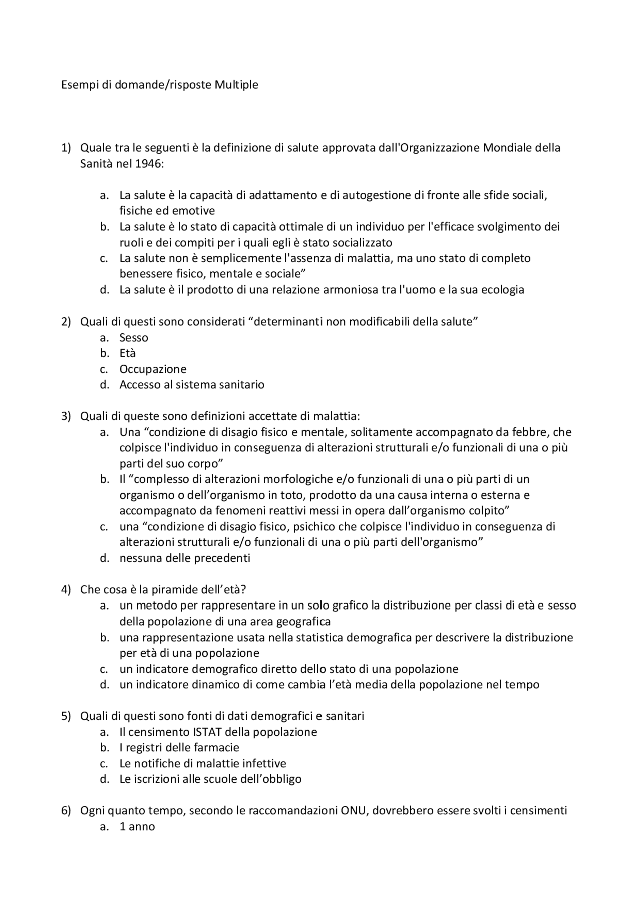 Domande Esame Microbiologia Applicata E Igiene Docsity