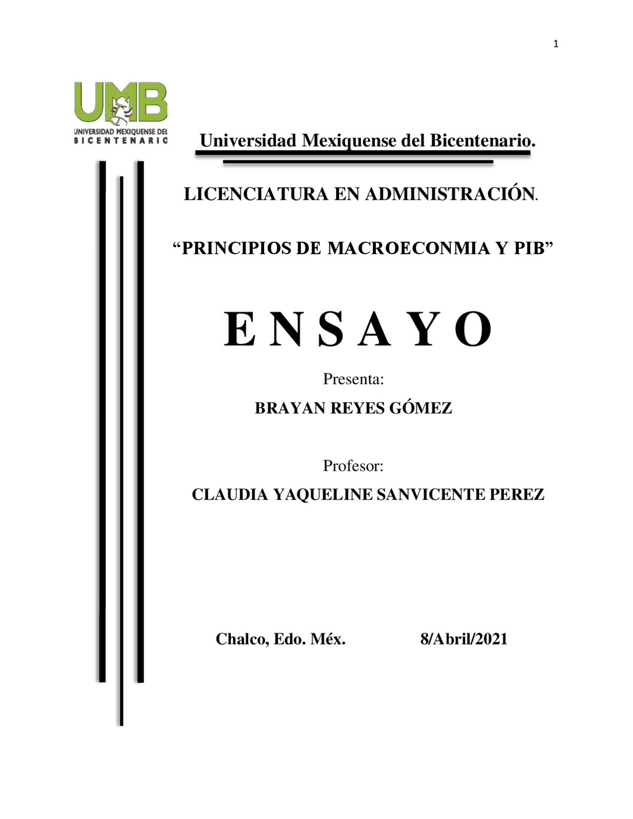 Principios De Macroeconomía Y Pbi Docsity