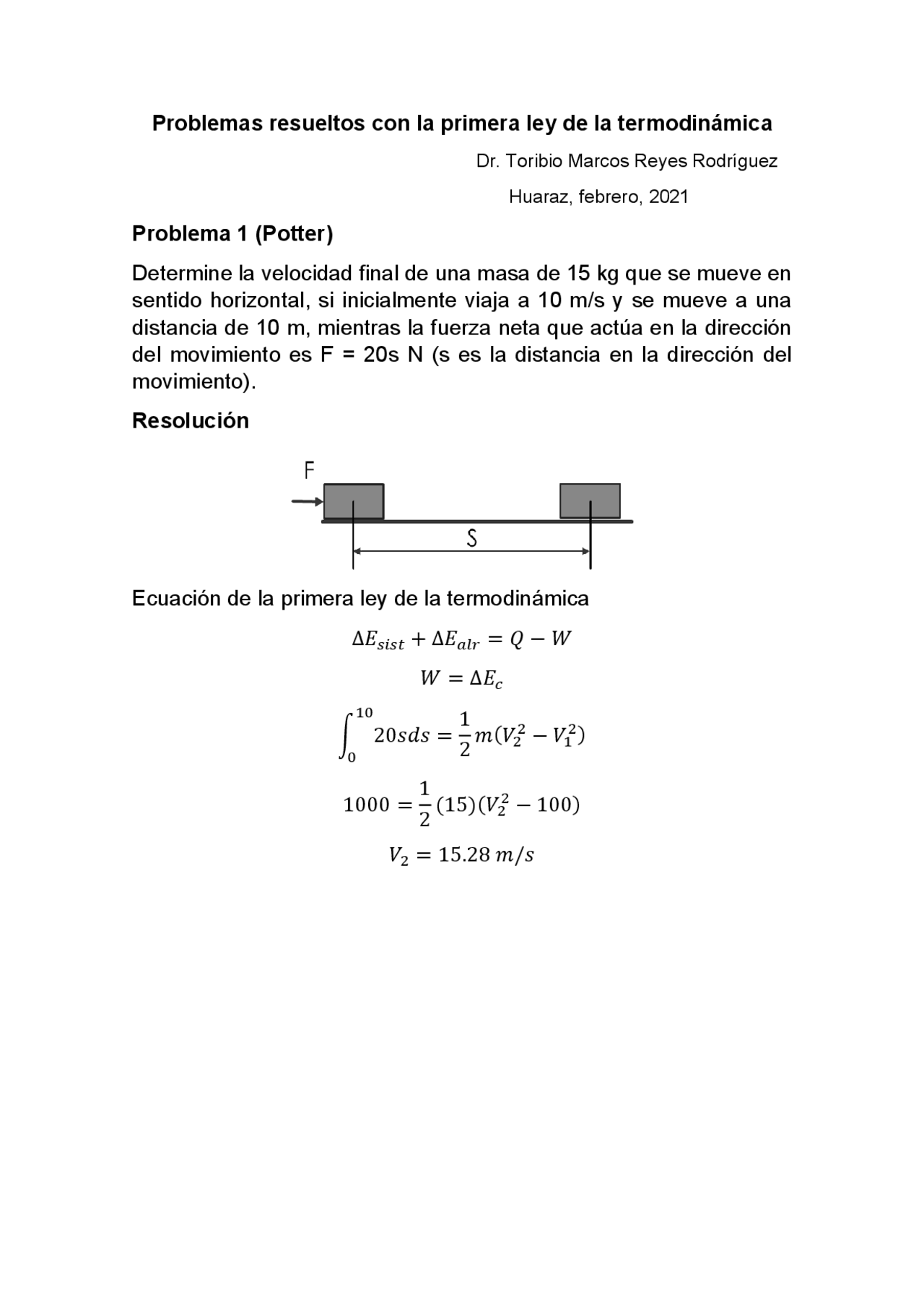 Resueltos Problemas De La Primera Ley De Termodinámica Ejercicios De