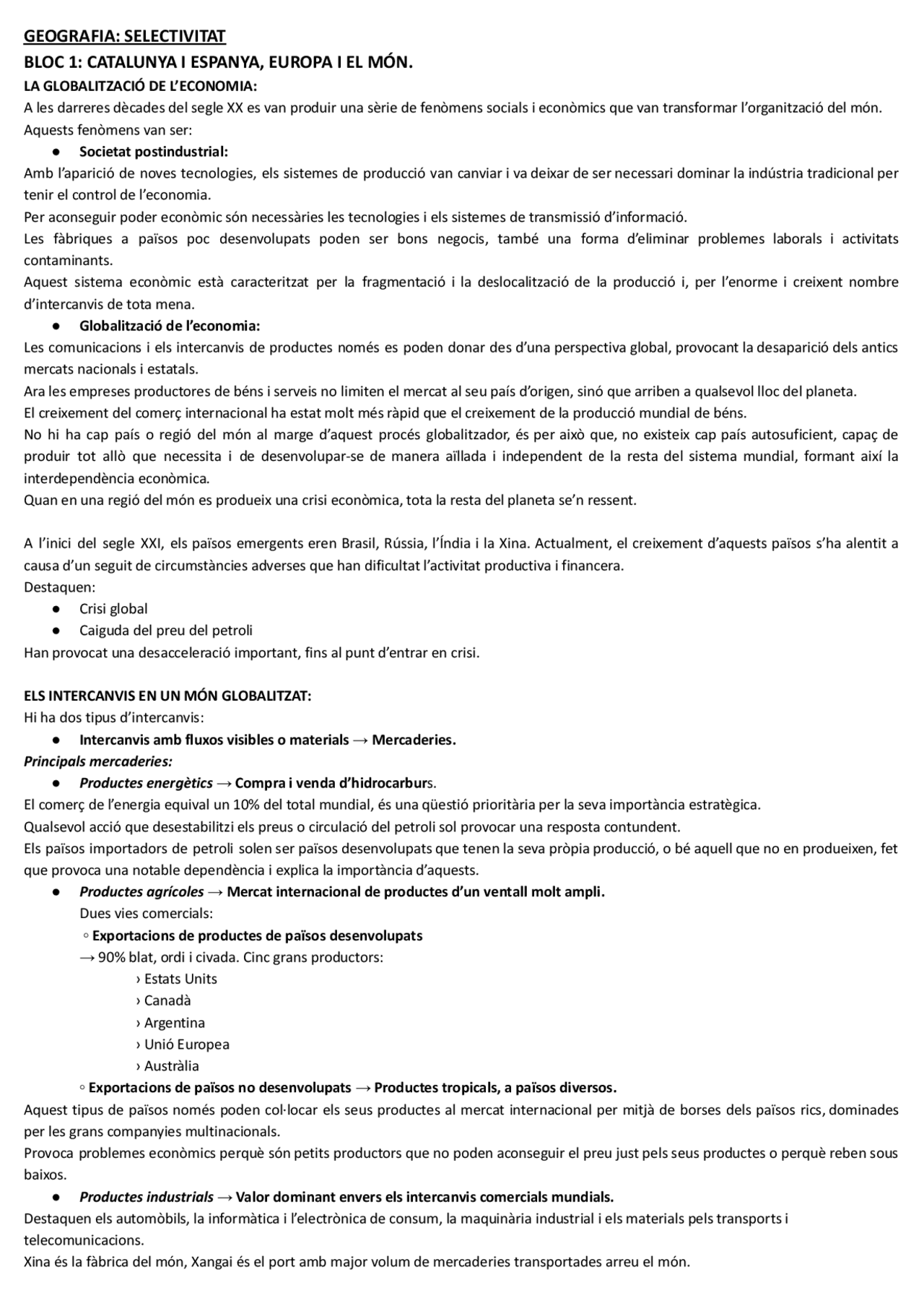 Geografiaselectivitat Docsity