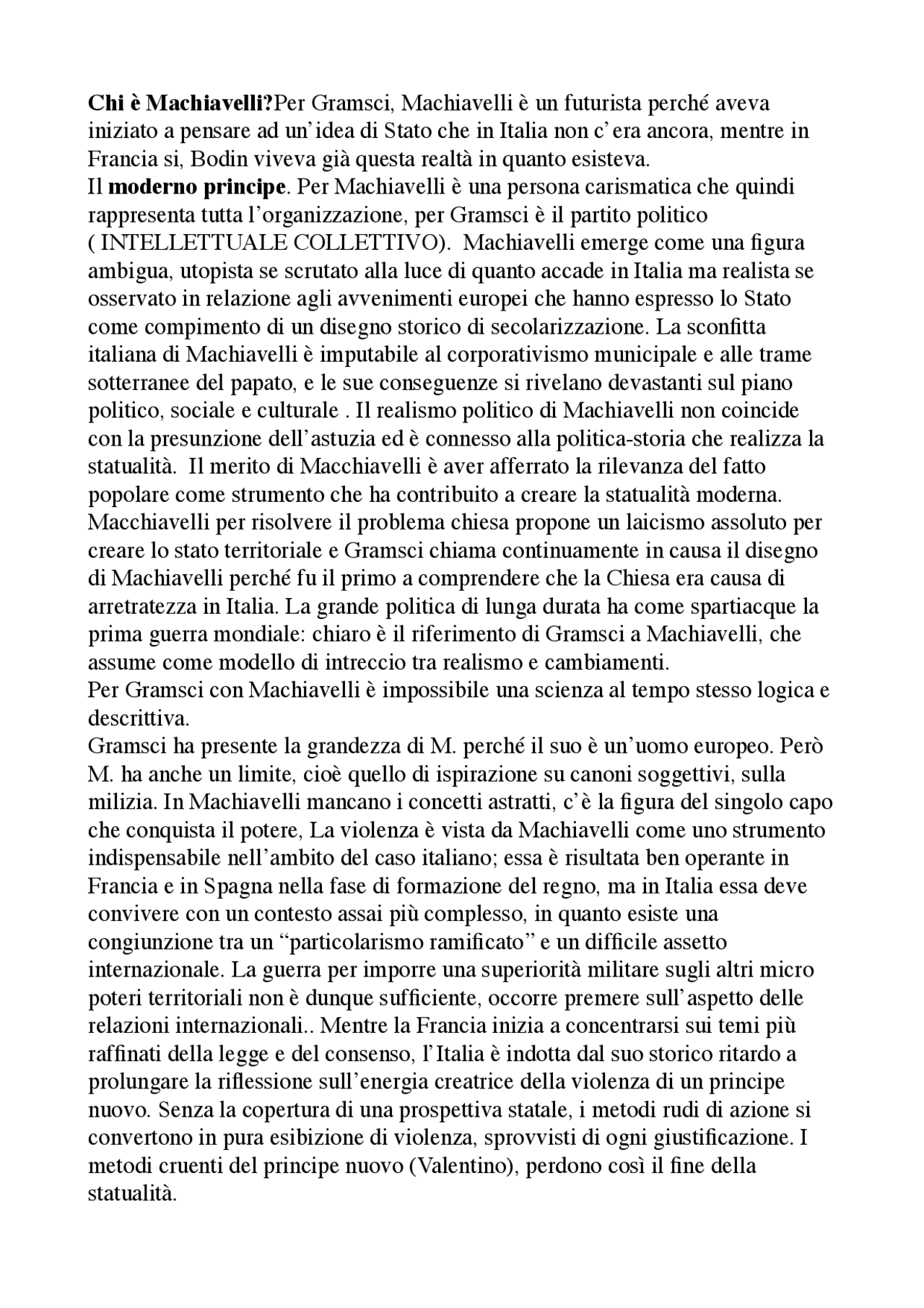 Gramsci Libro Riassunto Docsity