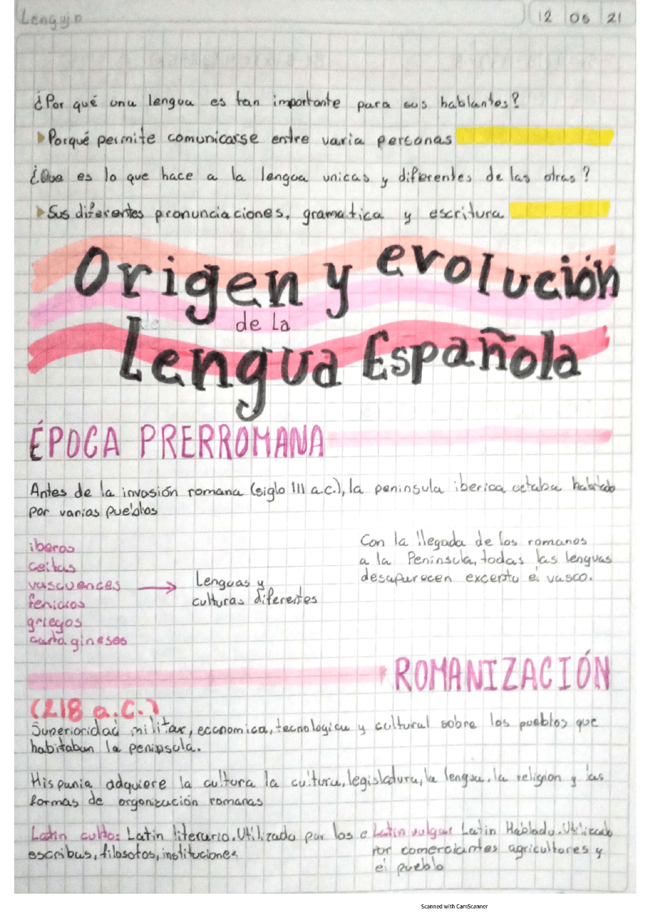 Origen y evolucion de la lengua española - Docsity