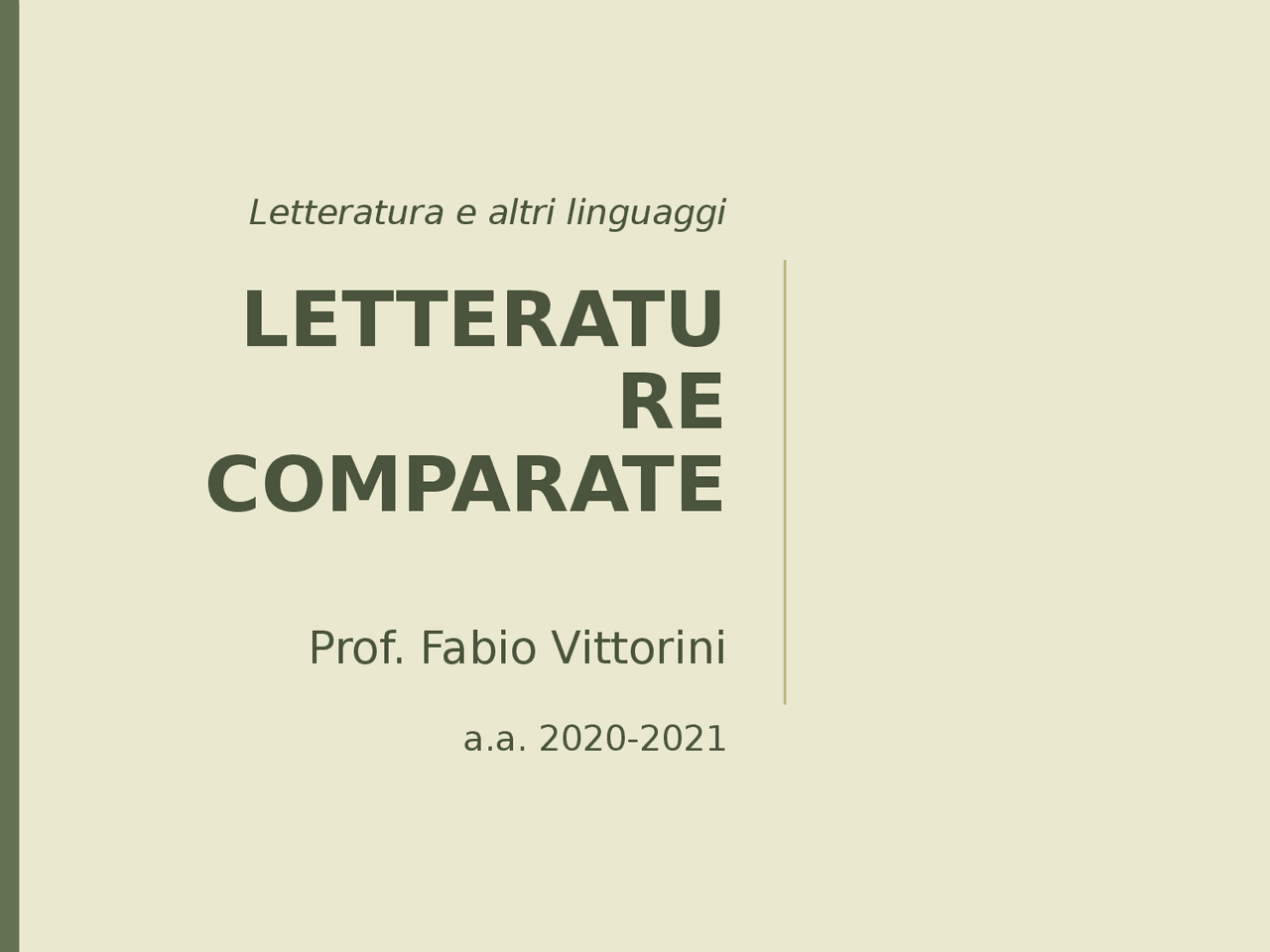 Slides letterature comparate - Docsity