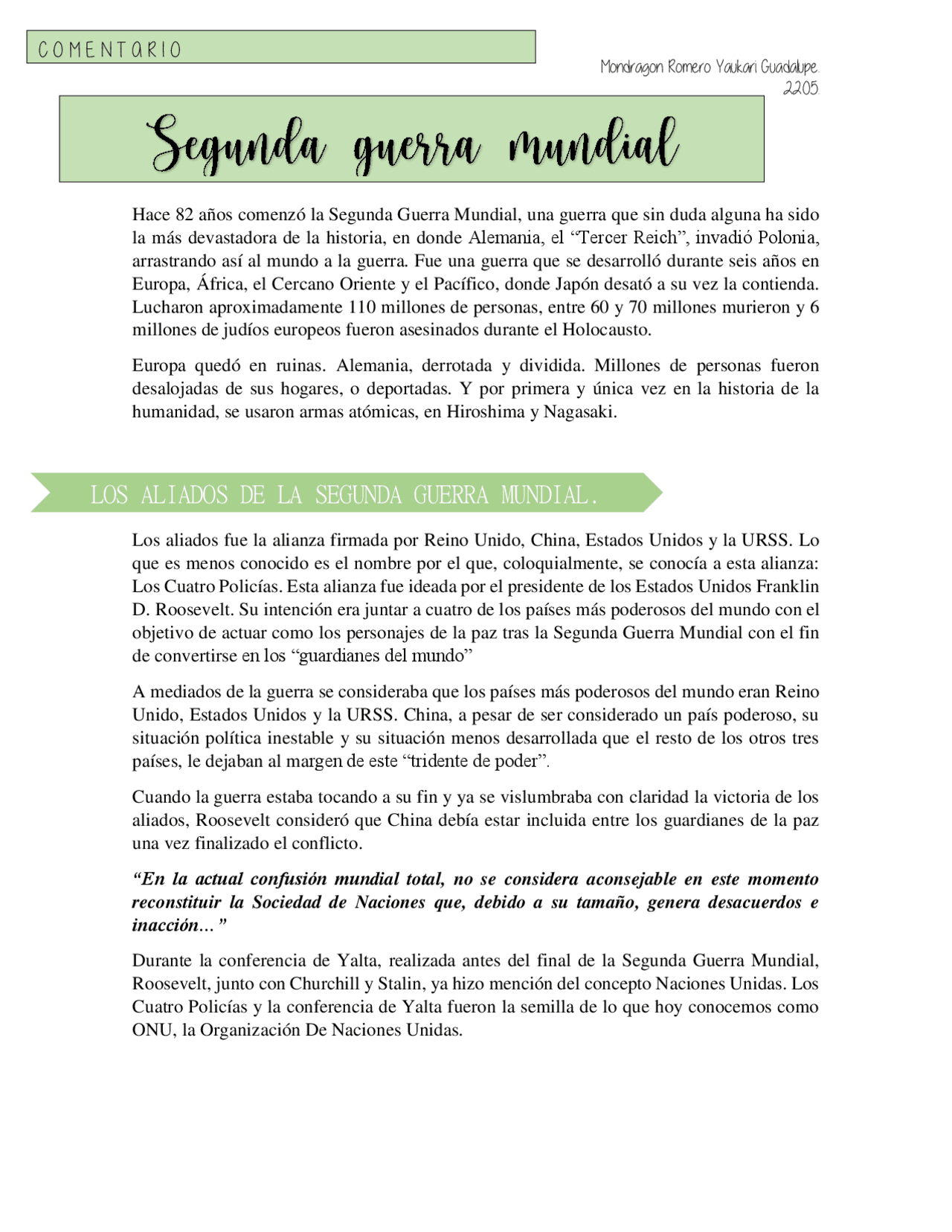 Segunda Guerra Mundial-pdf - Docsity