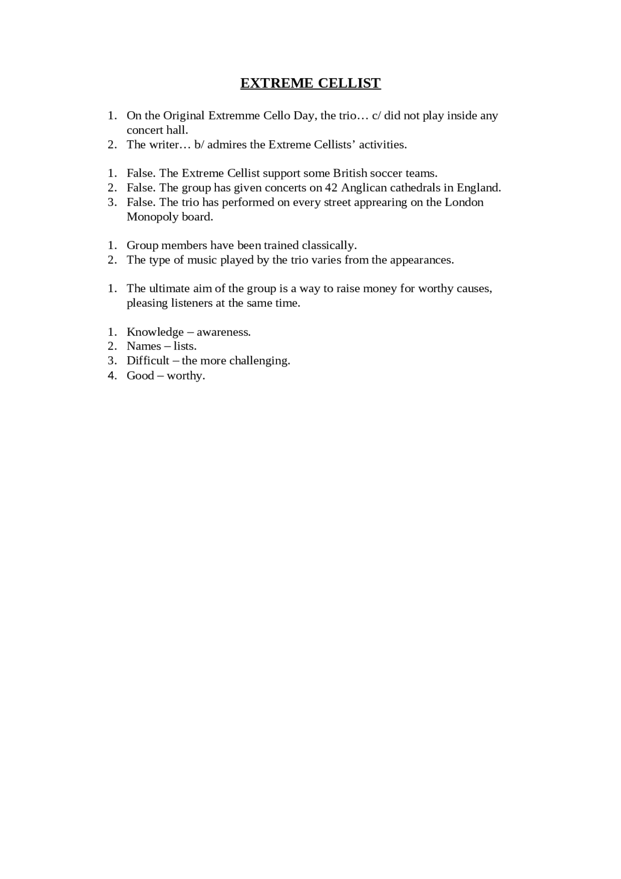 Ejercicios De Ingles Docsity