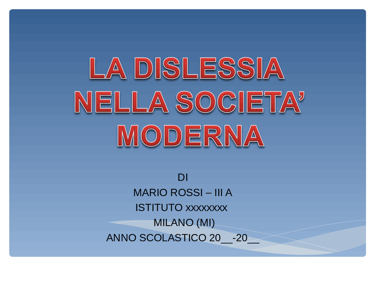 Esempio Molto Semplice Docsity