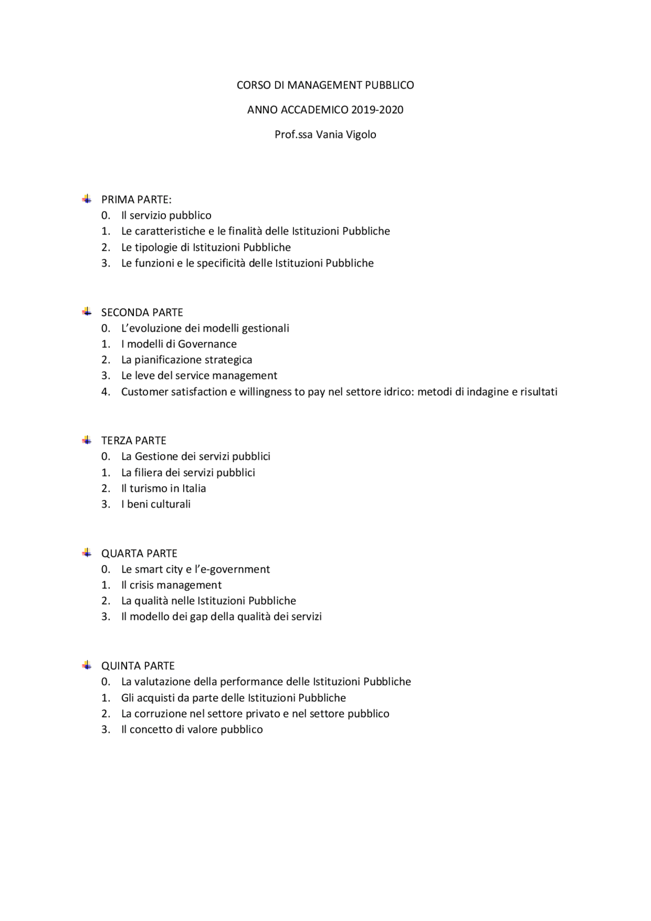 Corso di Management Pubblico - Docsity