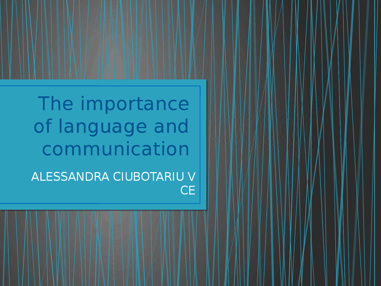 Language And Communication Docsity