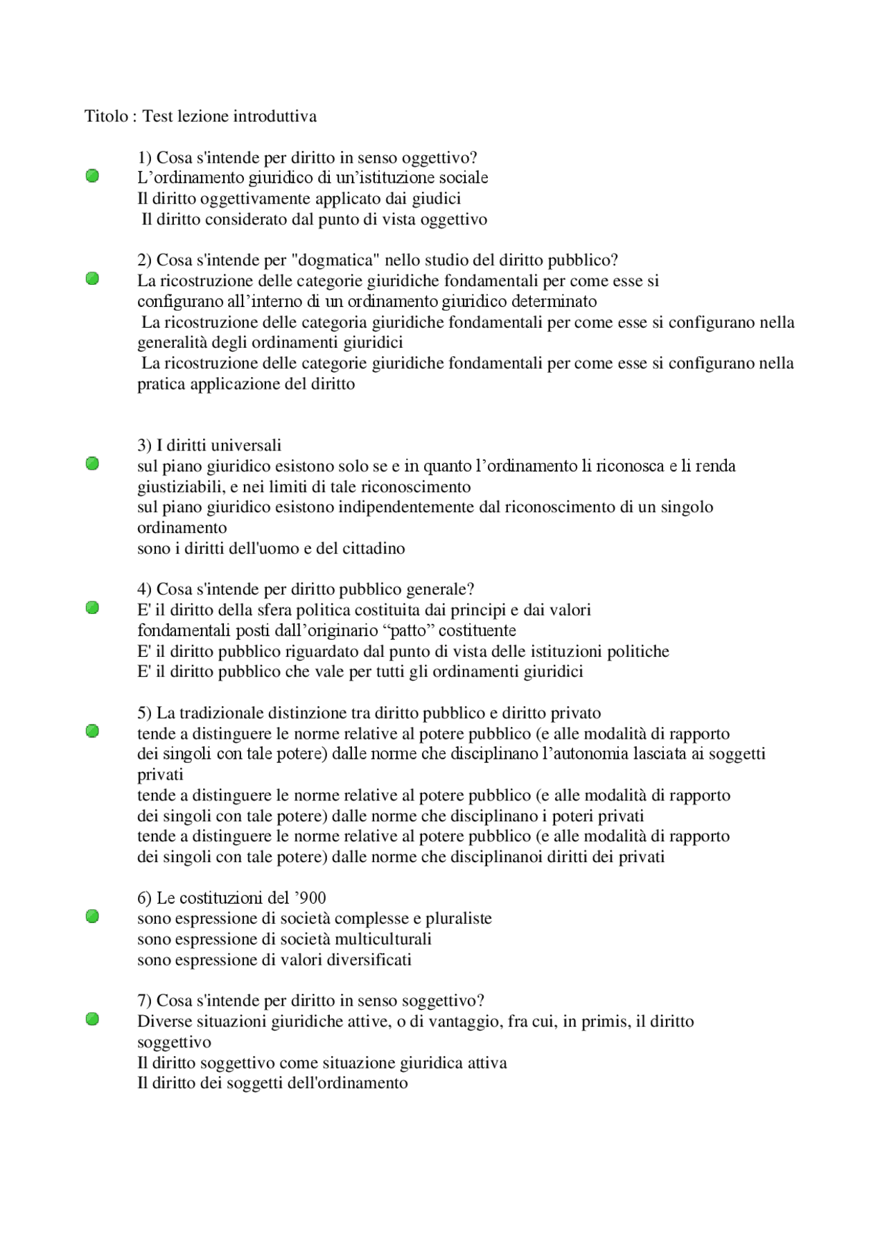 Domande e risposte frequenti di istituzioni di diritto pubblico - Docsity