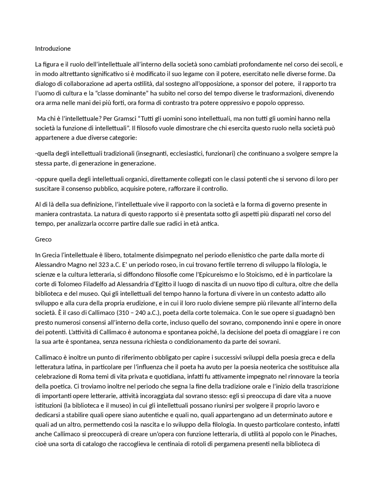 Tesina Intellettuali E Potere Docsity