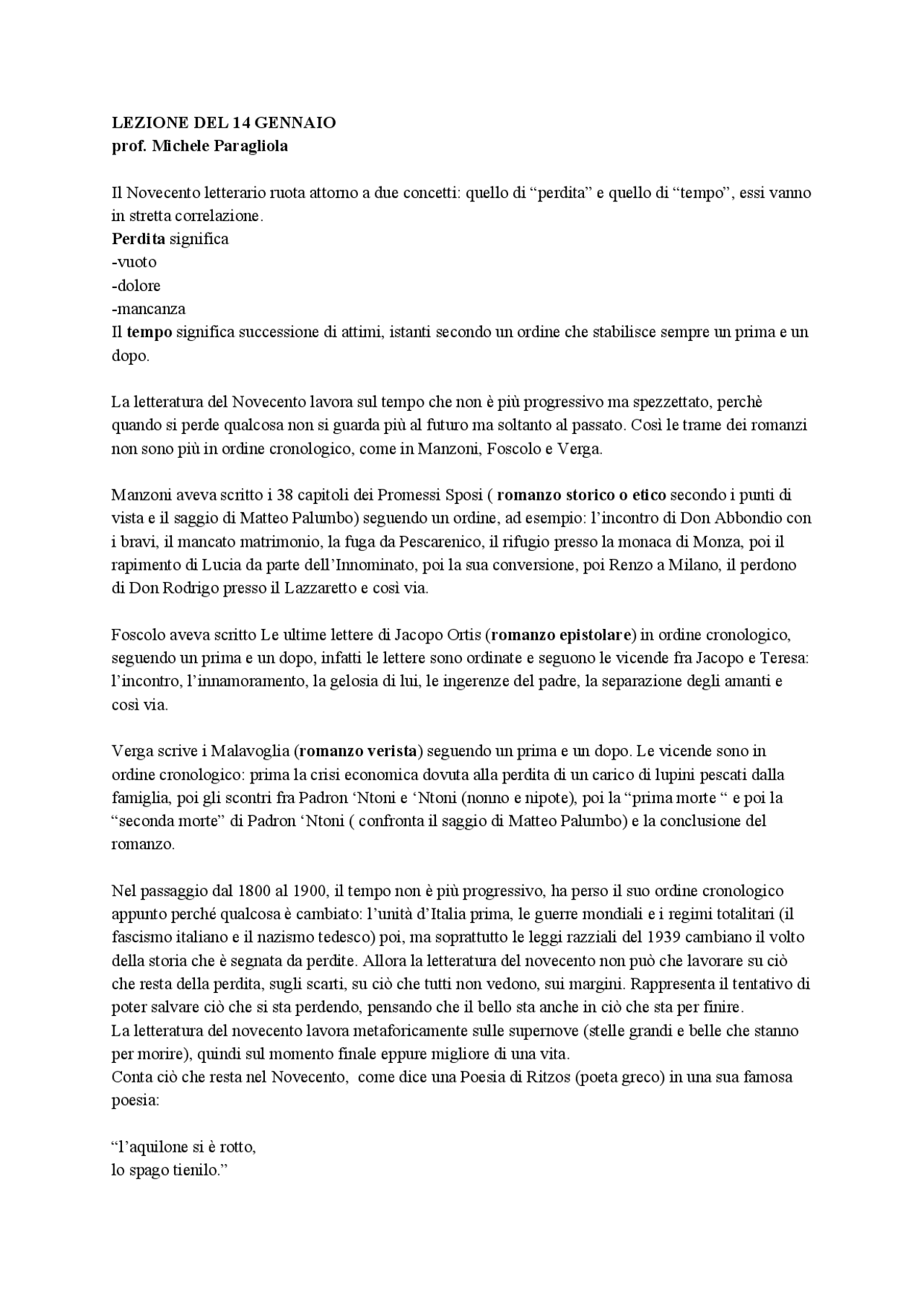 Italo Svevo Riassunto Docsity
