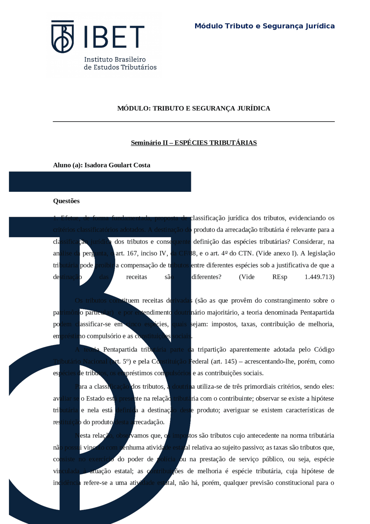 Modulo Tsj Seminário Ii Ibet Docsity