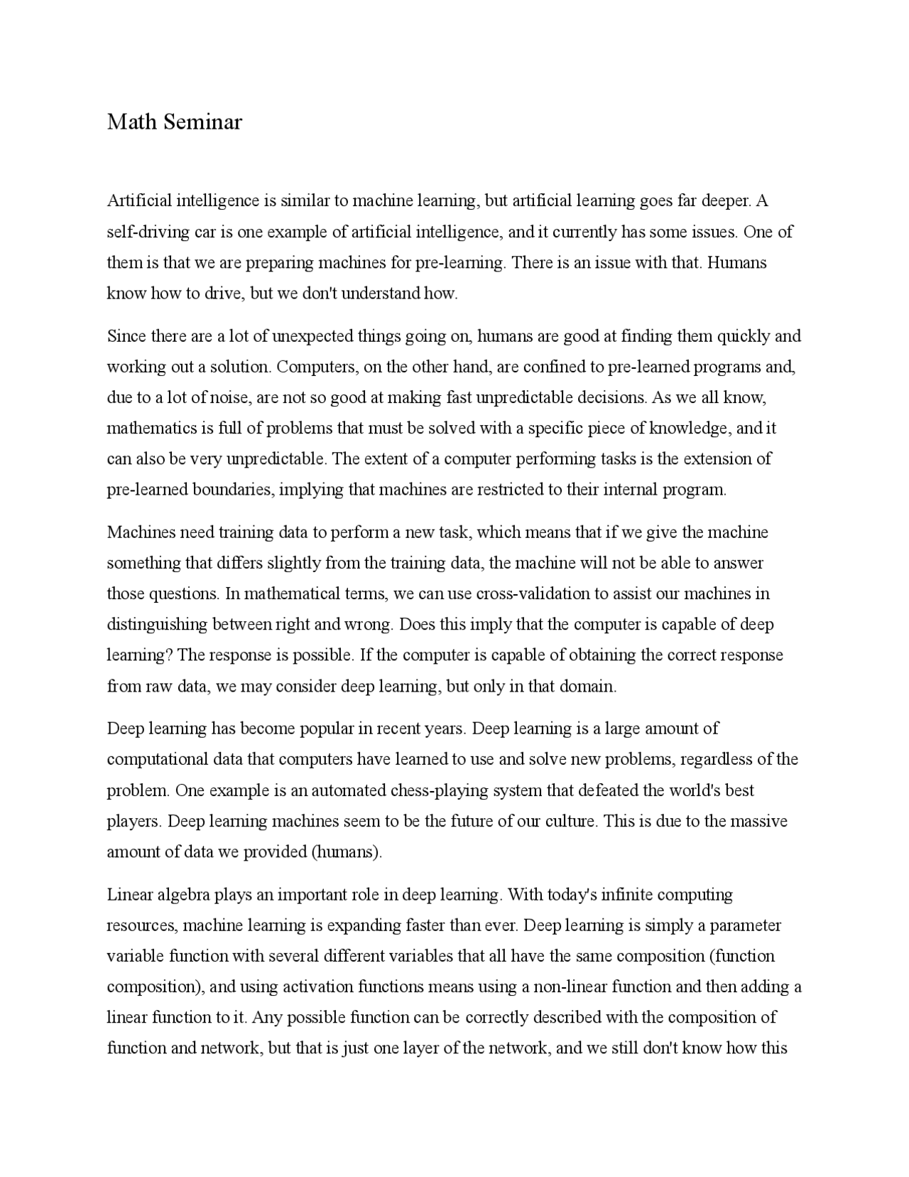 Artificial Intelligence Docsity