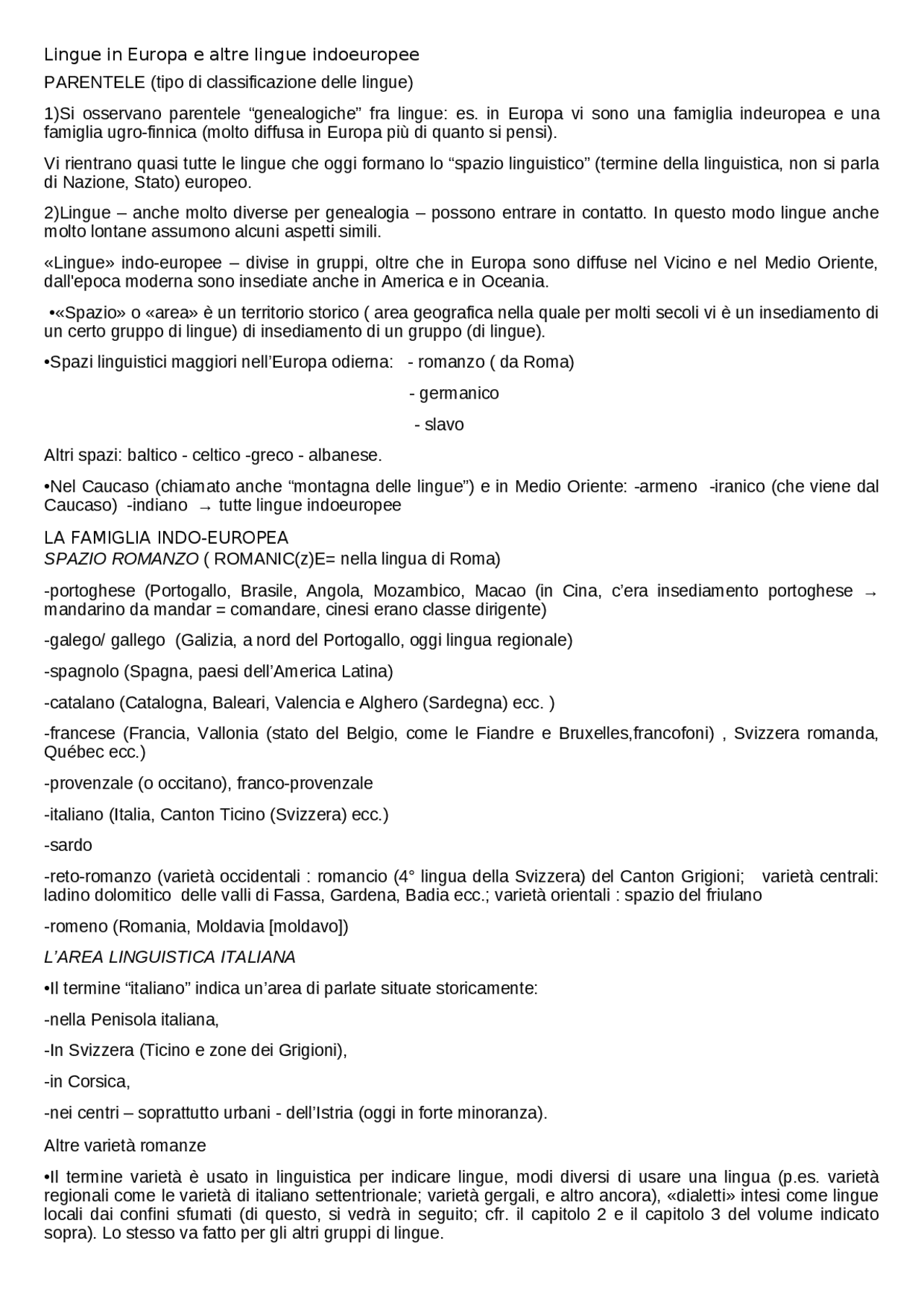 Linguistica Generale 1 Docsity