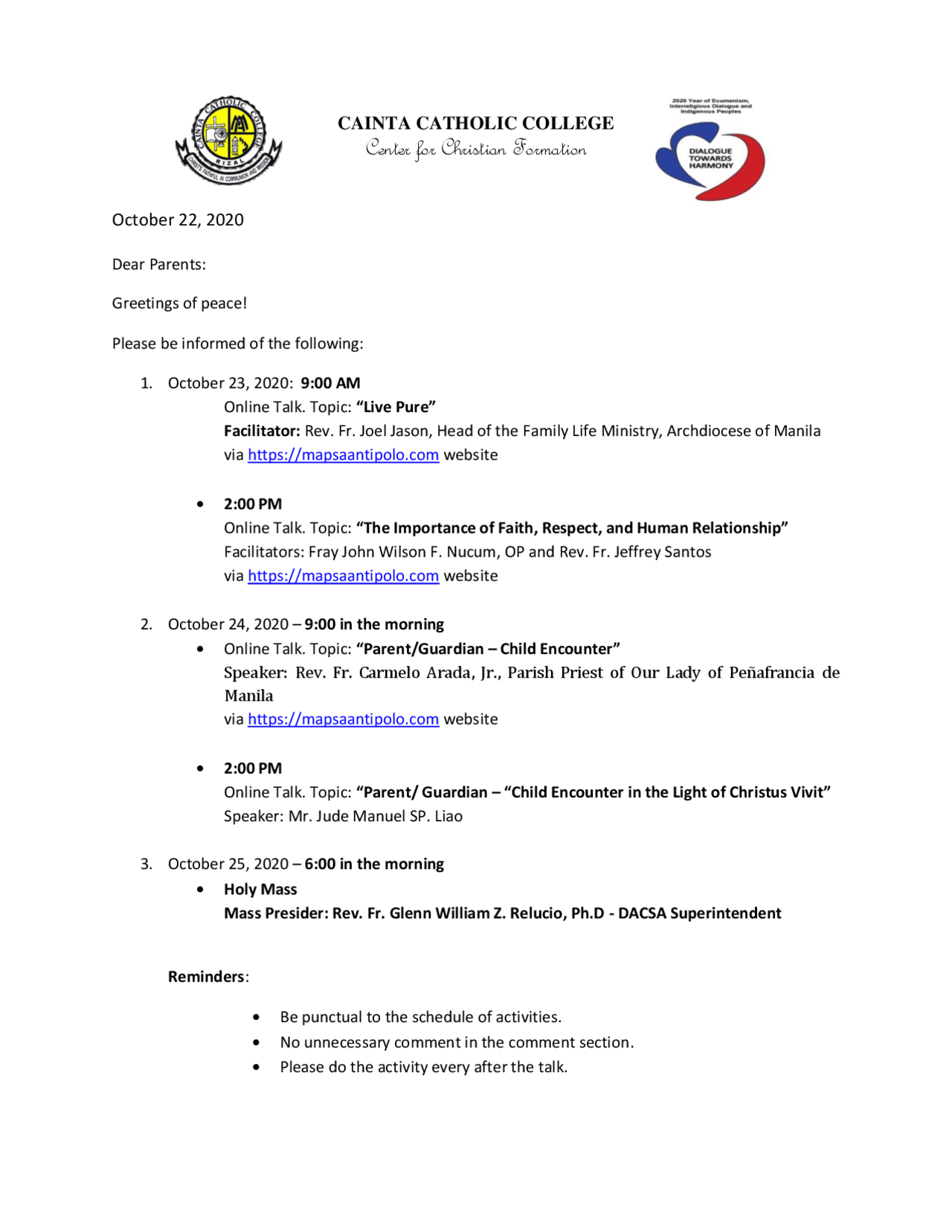 Reflection Questions for retreats - Docsity