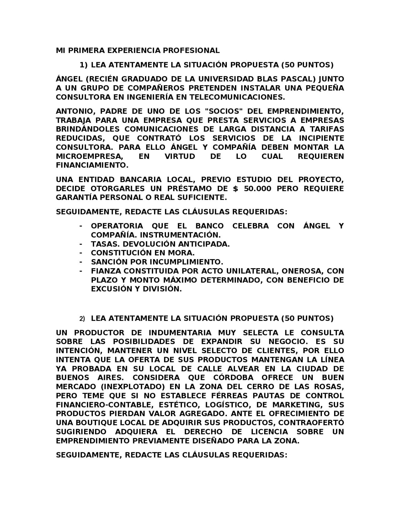 Parcial 1 Sip 1 Ubp Exámenes De Derecho Contractual Docsity