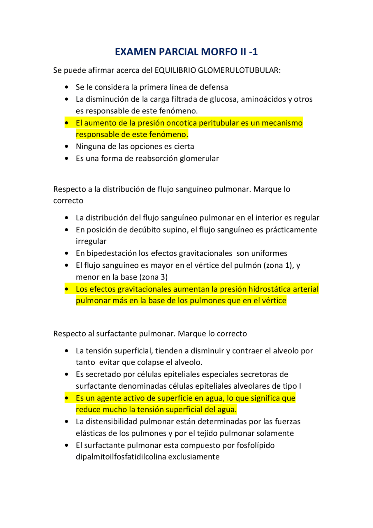 EXAMEN PARCIAL MORFO II -1 | Exámenes de Morfología de Plantas | Docsity