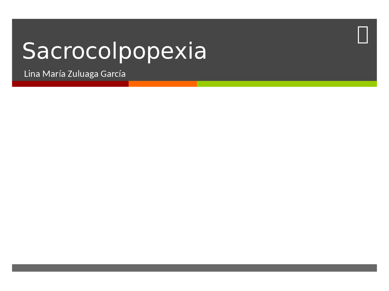 Sacrocolpopexia por laparoscopia - Docsity