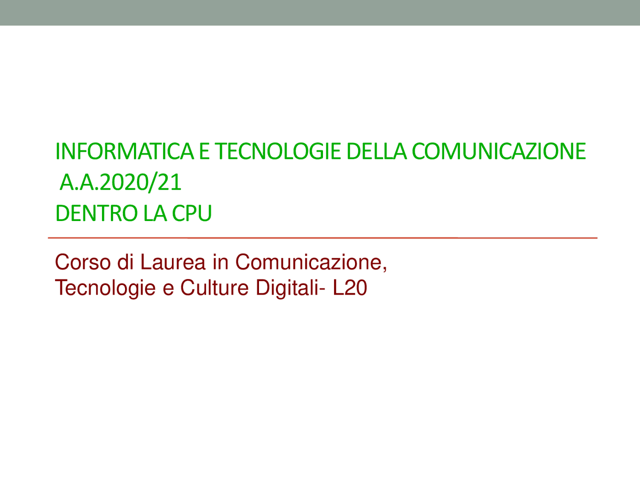 Riassunti Di Informatica Il Cpu Docsity